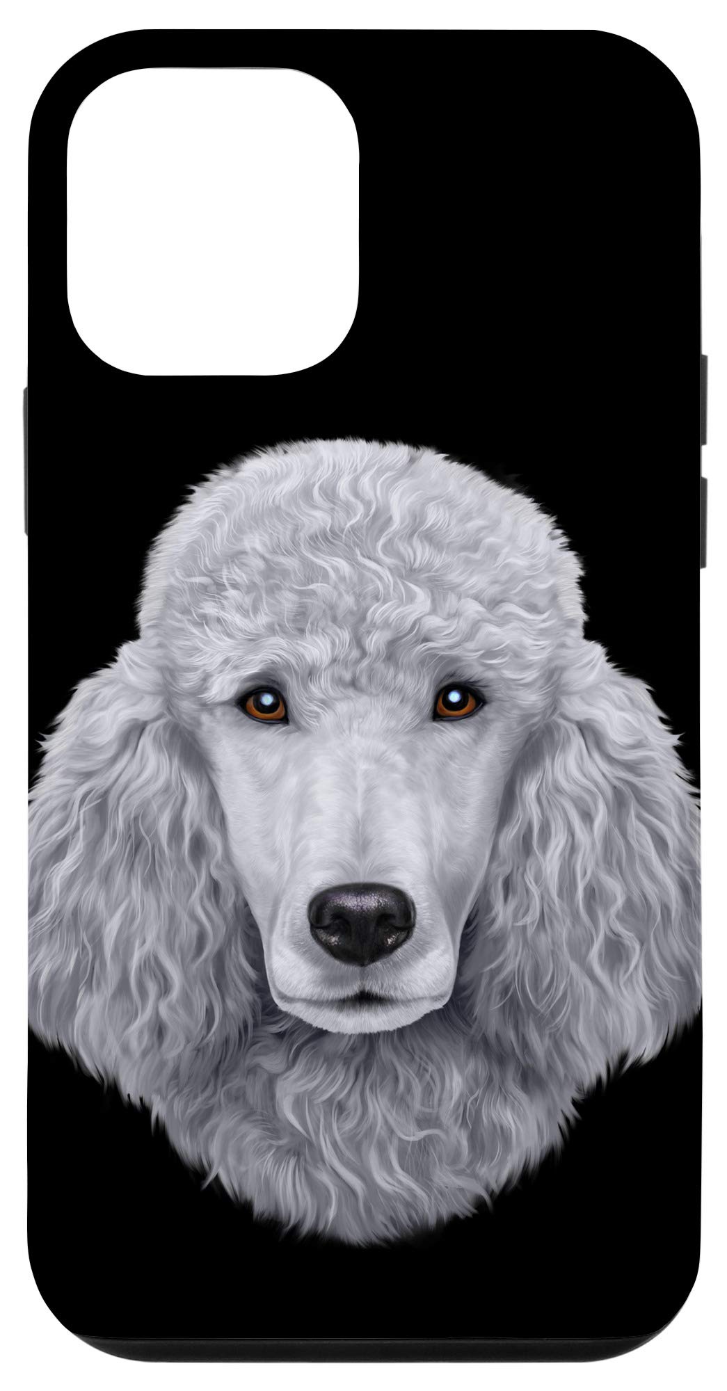 White Standard Poodle Face