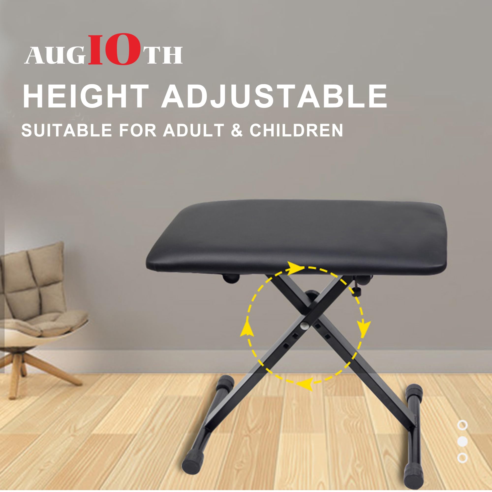Snapklik.com : Augioth Keyboard Bench X-Style Piano Stool Piano Bench ...