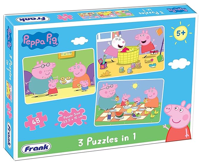 Buy Frank Peppa Pig Puzzles 48 Pieces 3 In 1 Jigsaw Puzzles For Kids For Age 5 Years Old And buy-frank-peppa-pig-puzzles-48-pieces-3-in-1-jigsaw-puzzles-for-kids-for-age-5-years-old-and