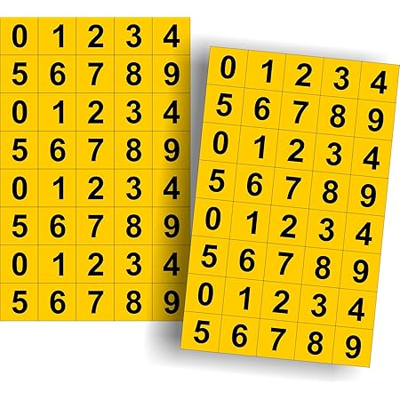Multipurpose Number Golden PVC Non Tearable Stickers Small Size for ...