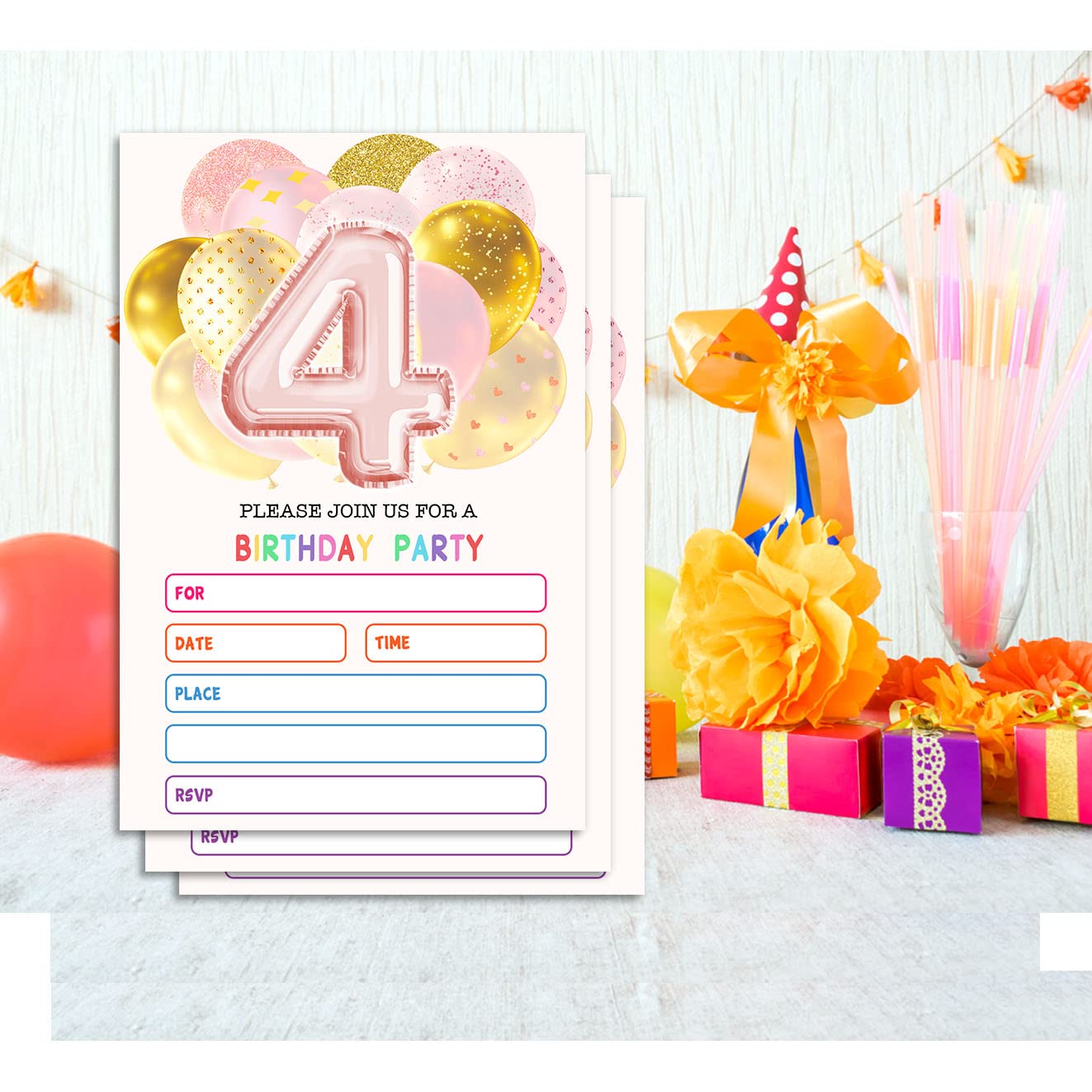 4th Birthday Party Invitation