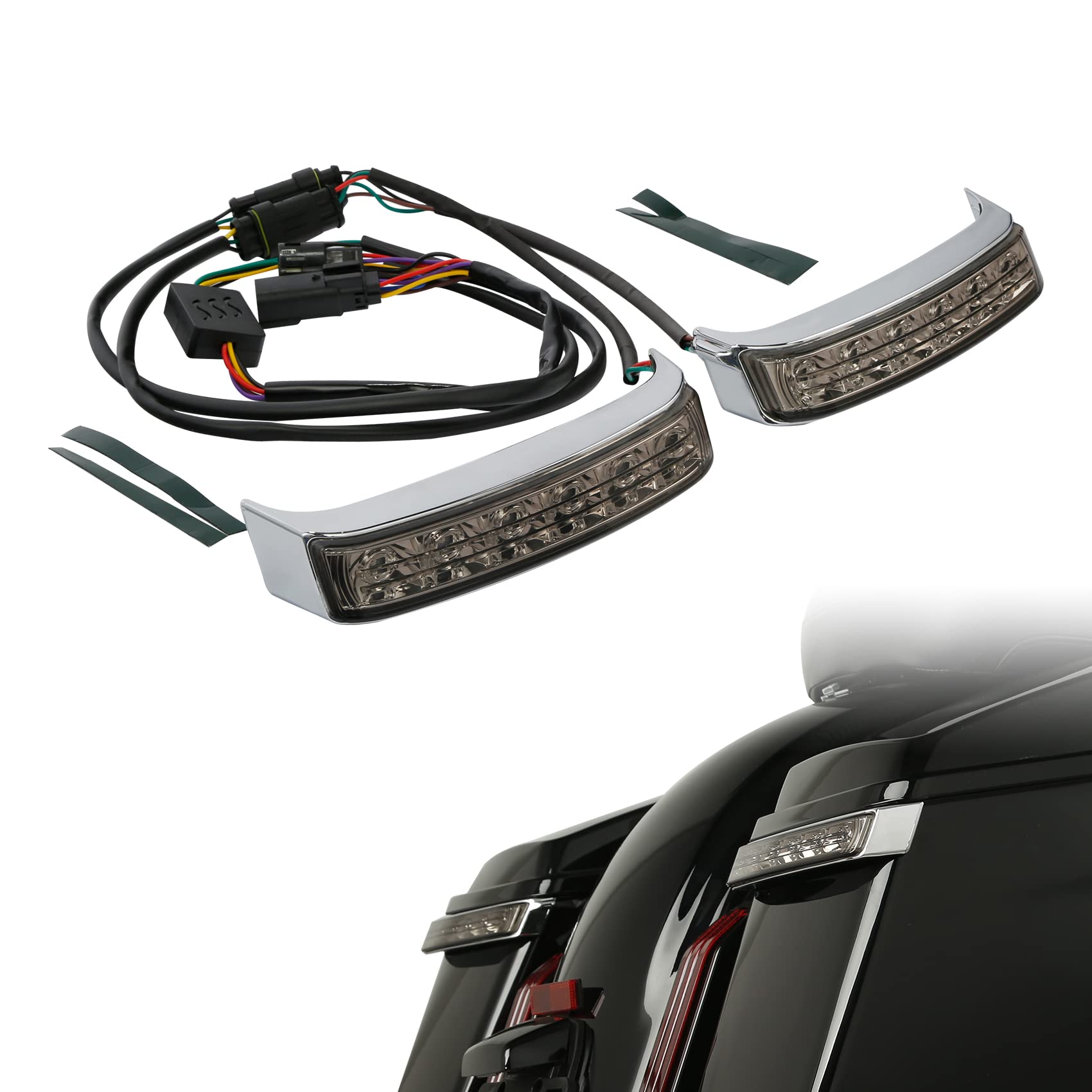 Snapklik.com : Saddlebag LED Run Brake Turn Lamp Light Fit For Harley ...