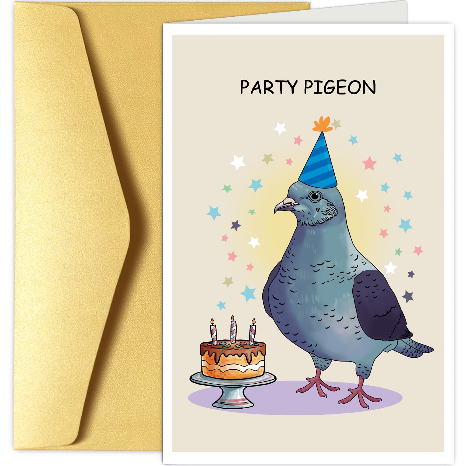 Amazon.com : Funny Pigeon Birthday Card for Men Women, Cute Bird ...