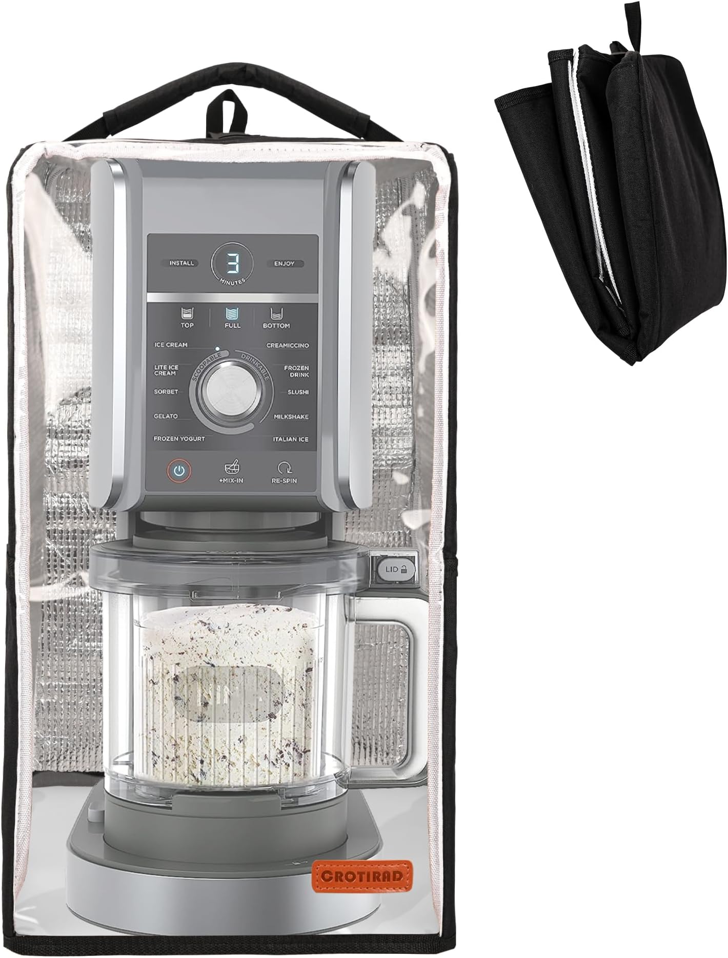 Amazon.com : CROTIRAD Clear Dust Cover Compatible with Ninja CREAMi ...