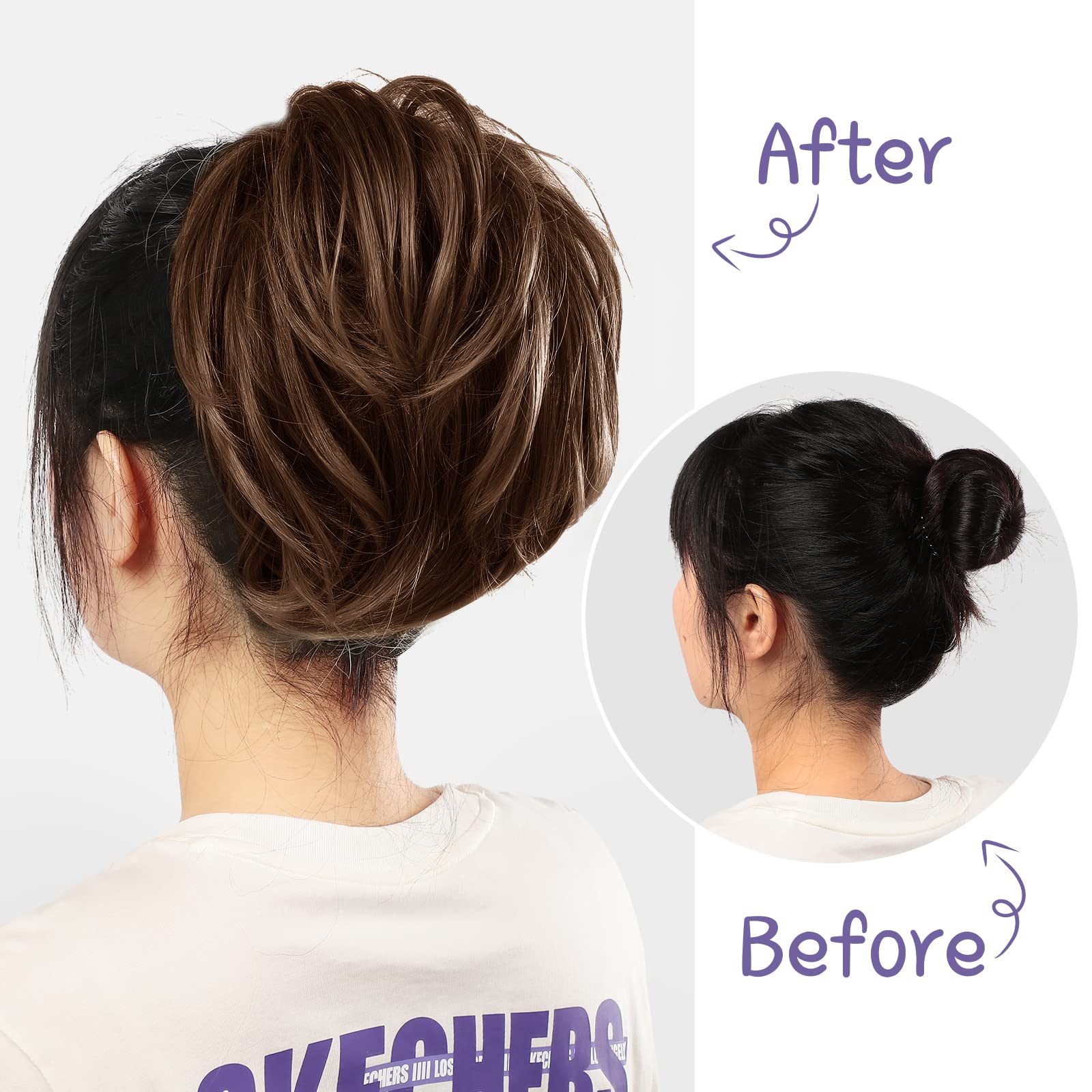 4 piezas de moño de pelo liso...B09GXV4HMP | Encarguelo.com