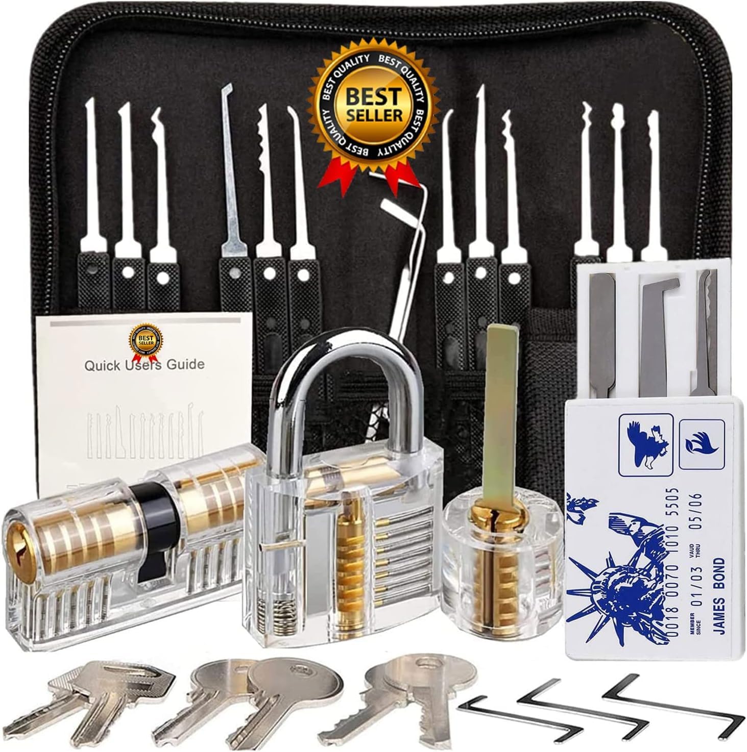 Amazon | ピッキングピッキング フックセットール 精密鍵開け ロックピックハンマー 鍵開け ピッキング ピッキングツール 鍵開け 練習 南京錠 | 工具セット・道具セット