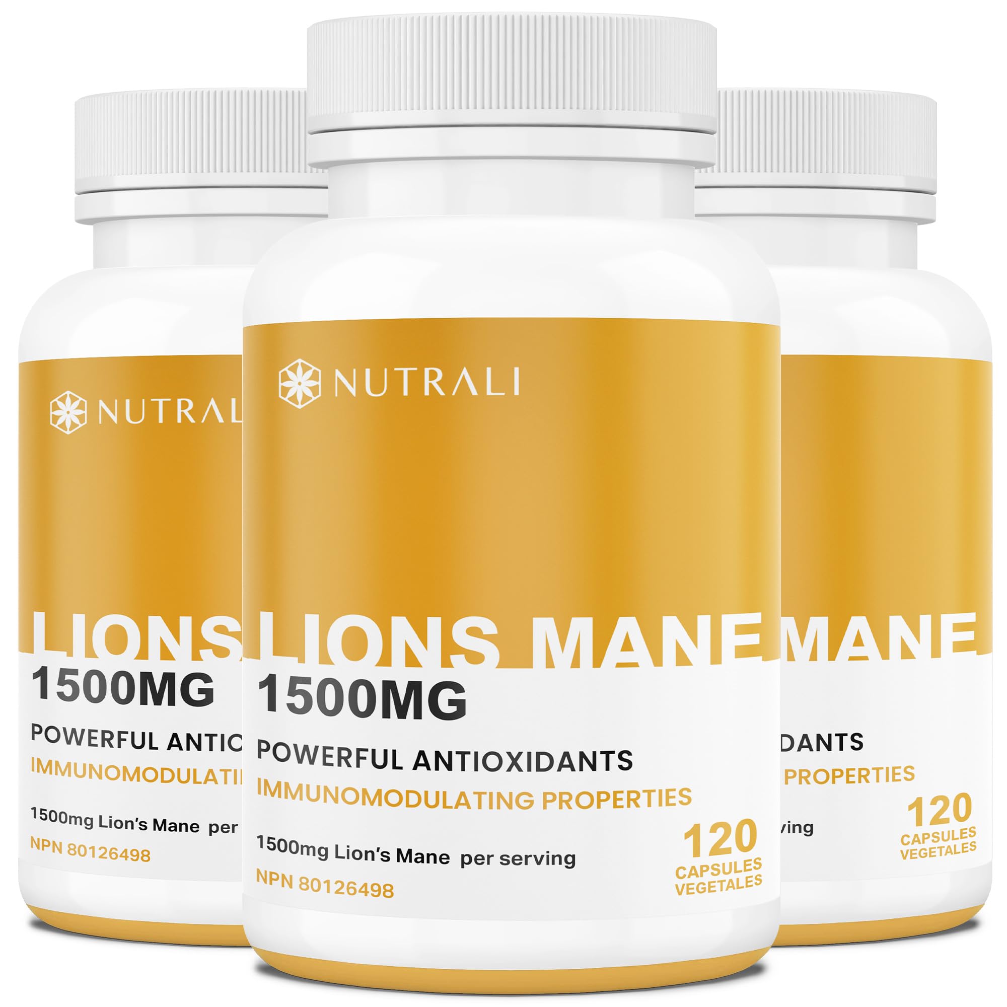 MAXIMUM POTENCY Lions Mane Supplement Extract Capsules – 1500mg per ...