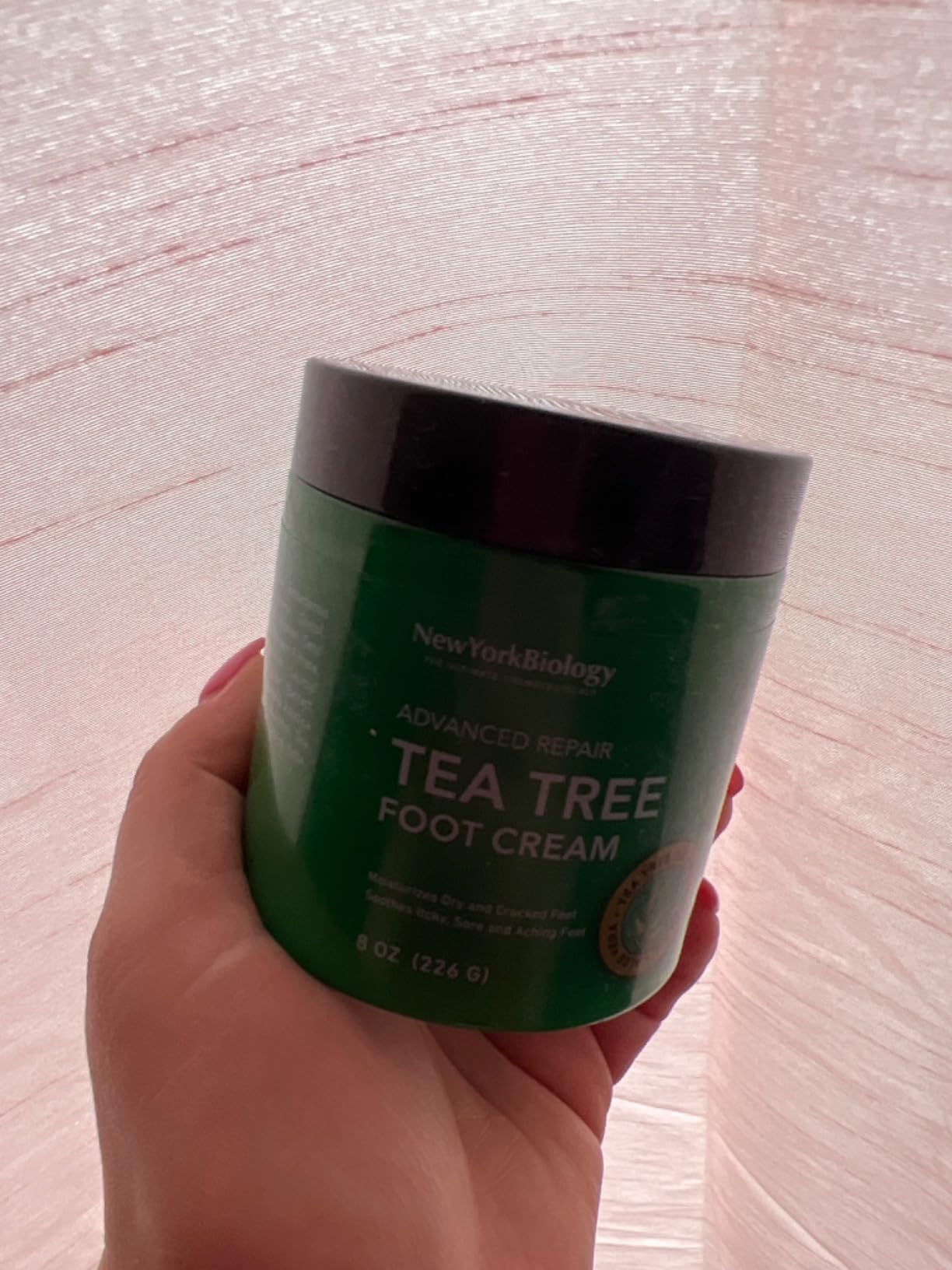 New York Biology Tea Tree Oil Foot Cream for Dry Cracked Feet, Athletes ...