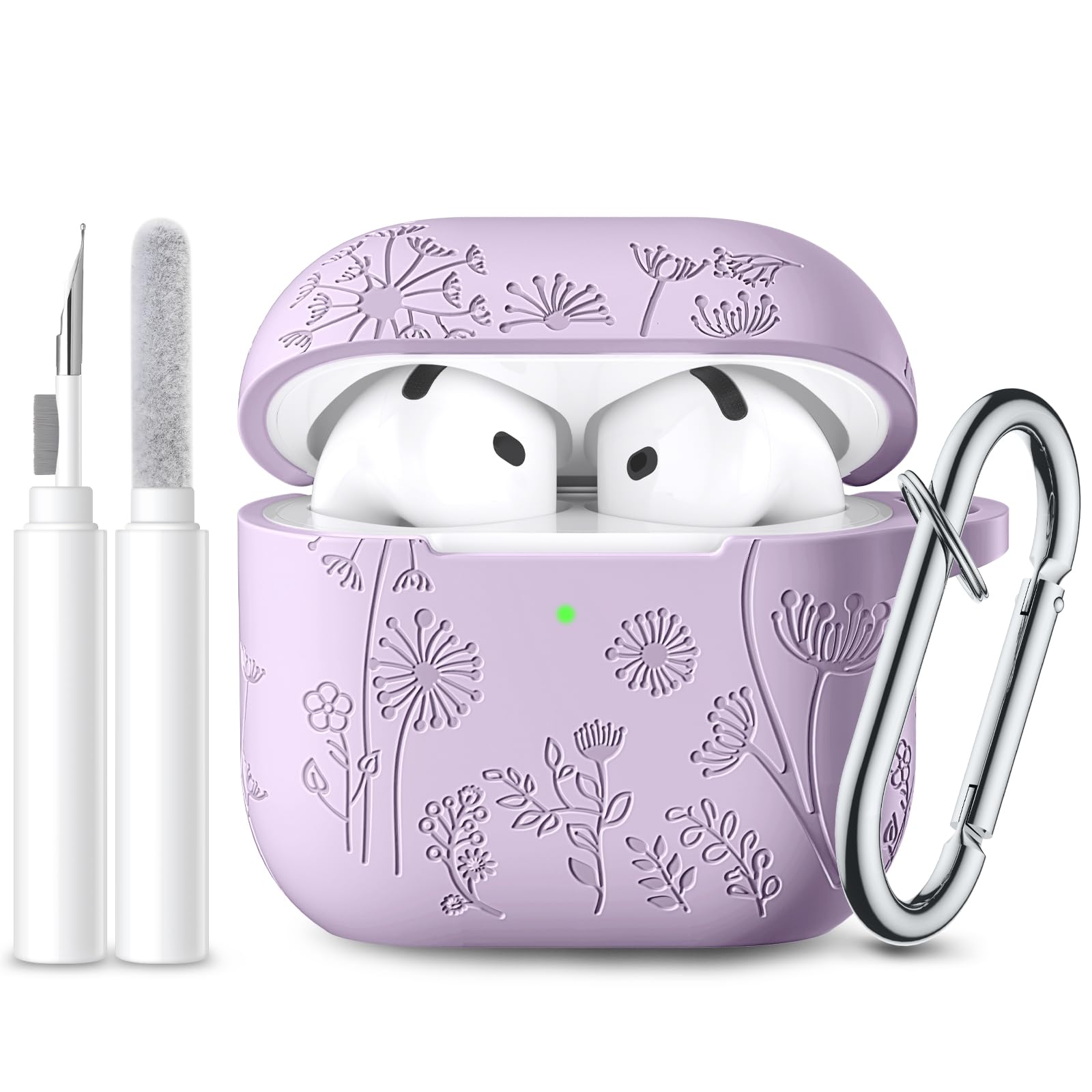 Amazon.com: Lerobo for Airpods 4 Case Cover with Cleaner Kit, Cute ...