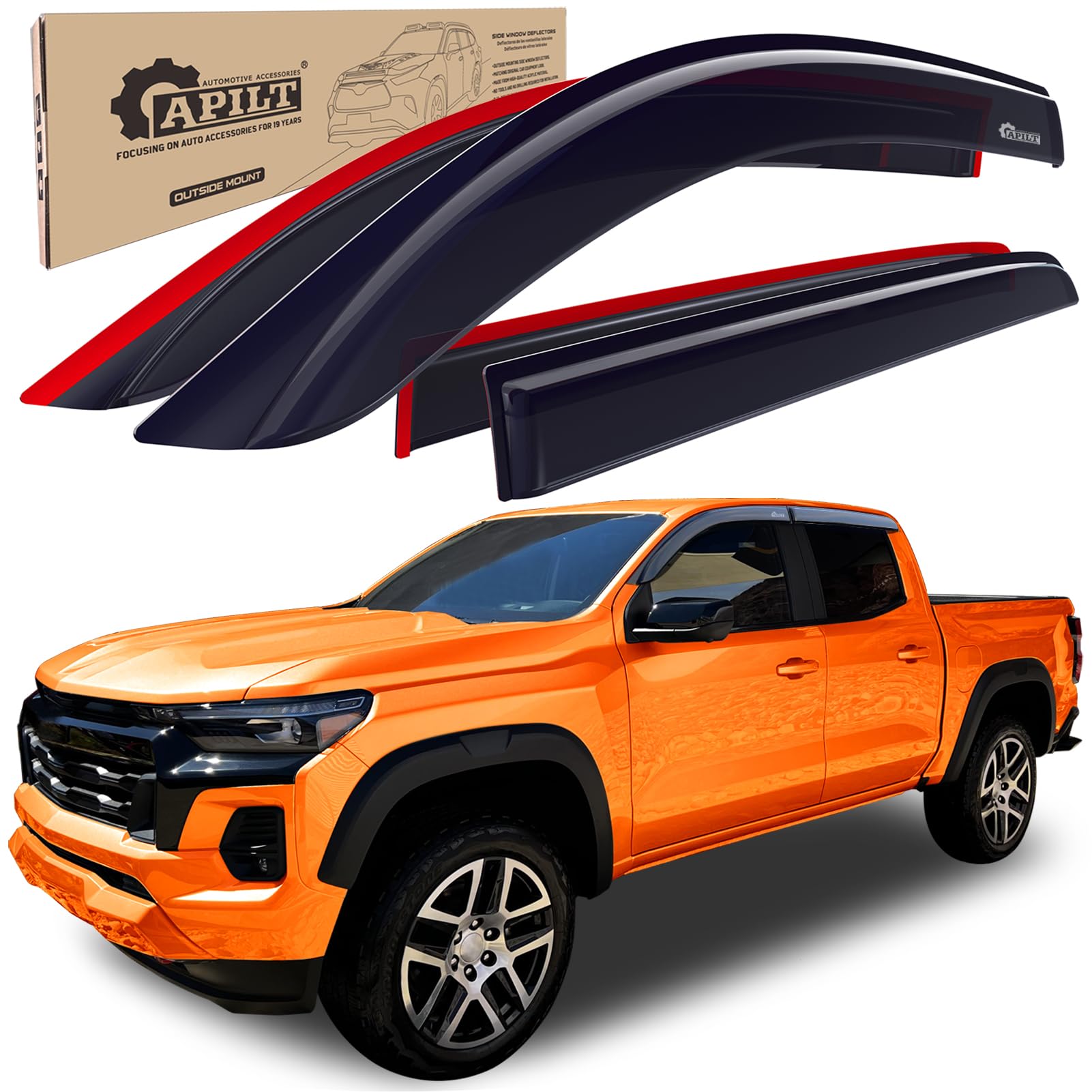 Amazon.com: APILT Outside-Mount Rain Guards Window Visors for 2023-2024 ...