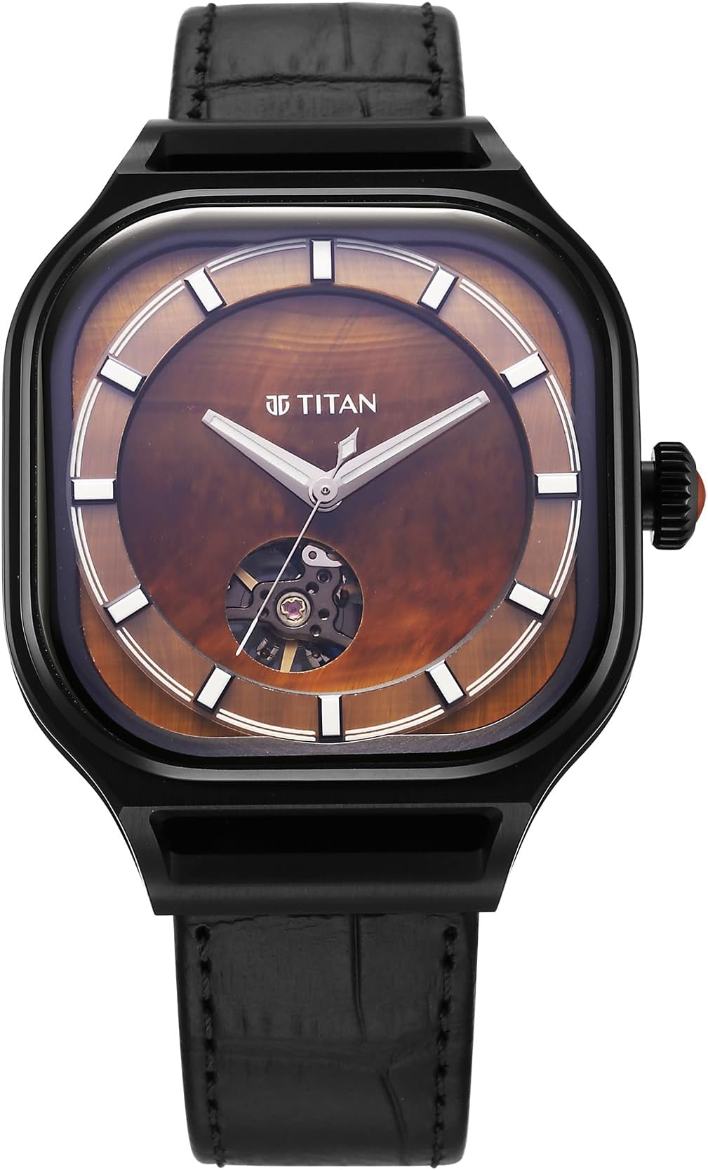 Buy Titan Men's Caelum Tiger Eye Black Automatic Analog Watch - Stellar ...