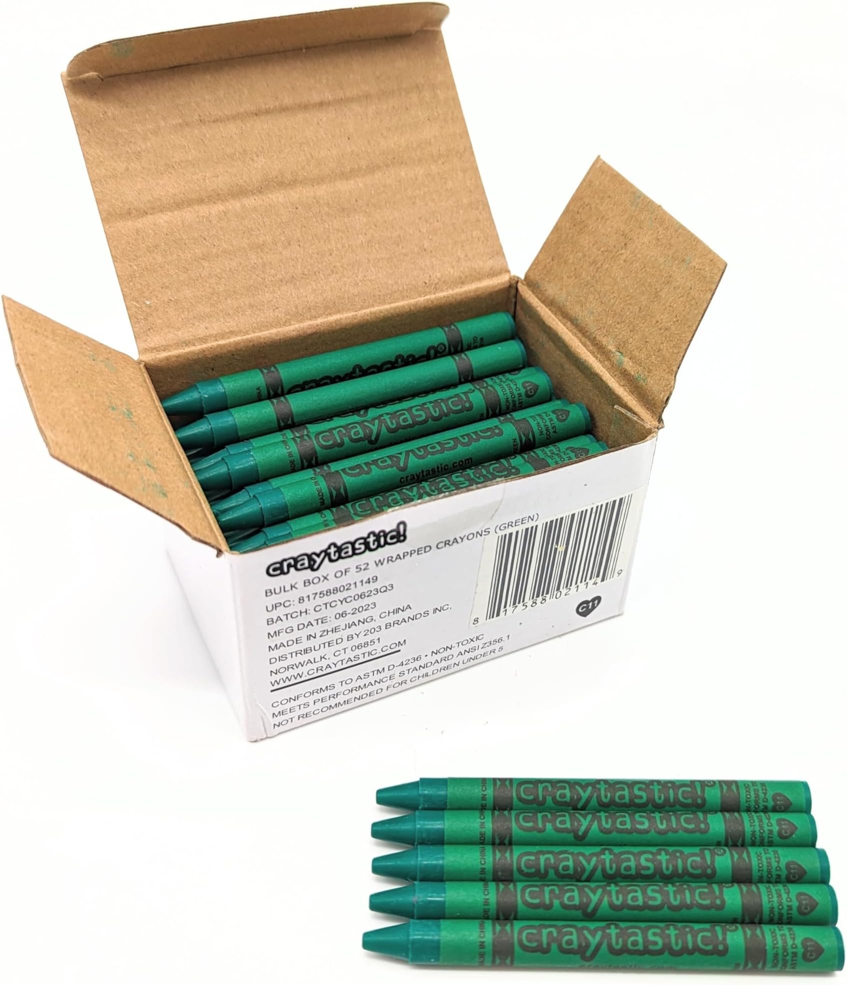 Amazon.com: Crayola Large Crayons, Green, Art Tools for Kids, 12 Count ...