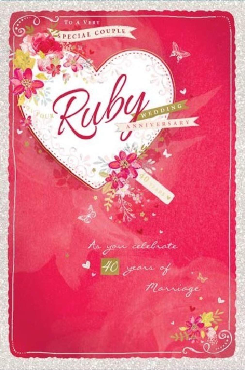 Buy Ruby Wedding Anniversary Greeting Card 15 X 23 Cm Quality Card Buy Ruby Wedding Anniversary Greeting Card 15 X 23 Cm Quality Card