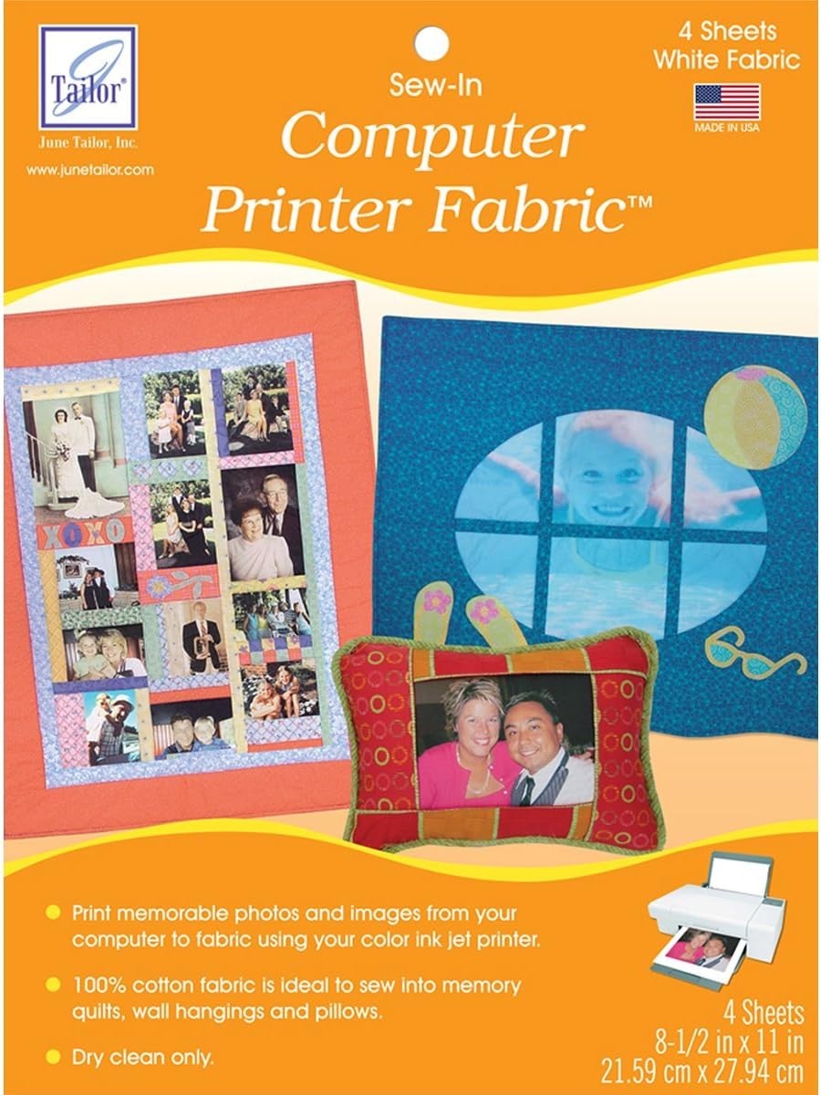 Amazon.com: June Tailor Computer Fabric - White 4/Pkg. : Arts, Crafts ...