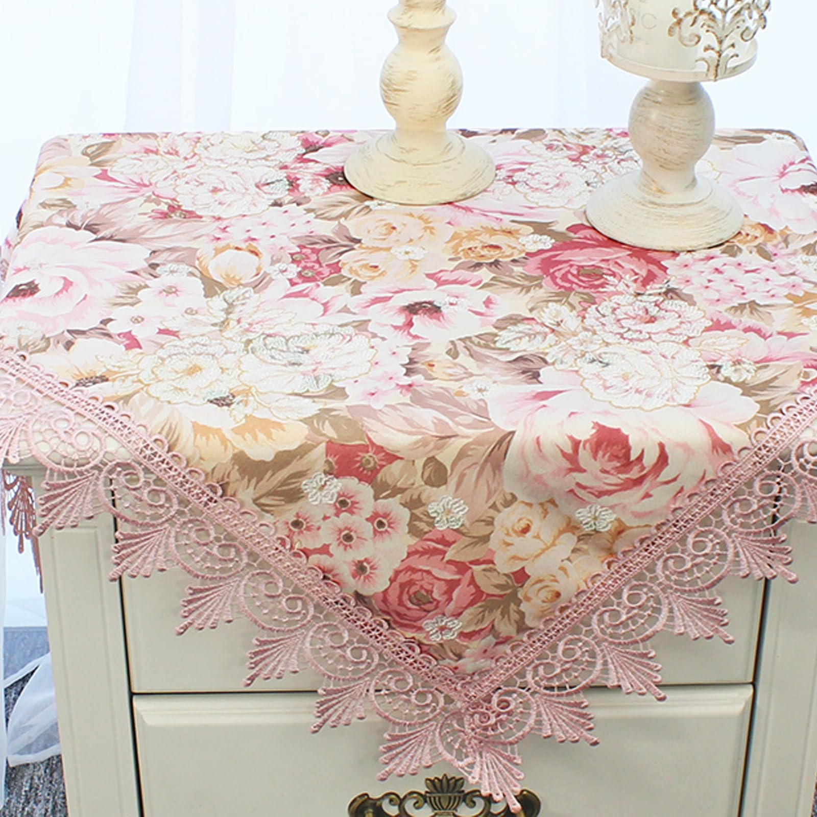 Amazon.com: Utobanh 2PCS Small Square Jacquard Tablecloth 26 x 26 ...