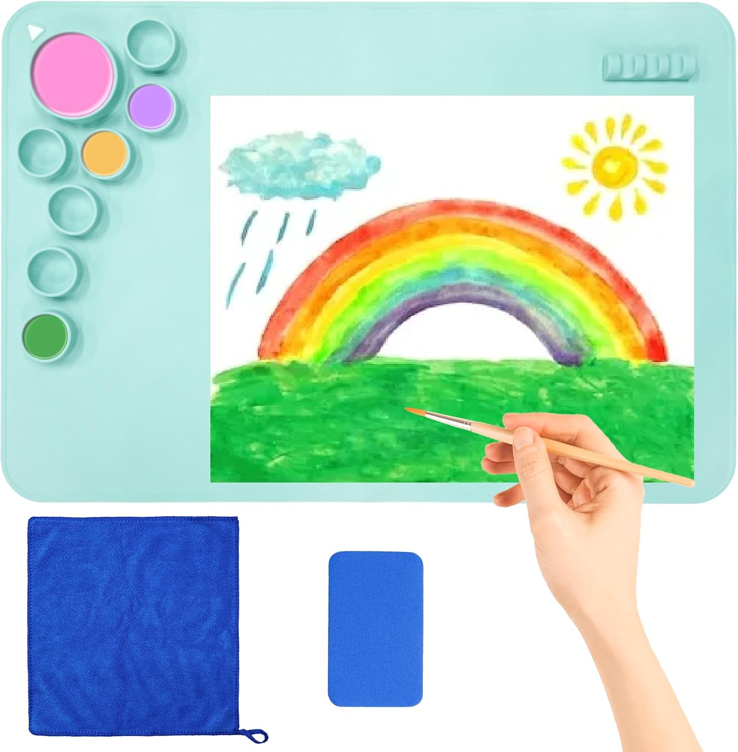 Amazon.com: OSDUE Silicone Painting Mat, 24" x 16" Silicone Art Mat ...