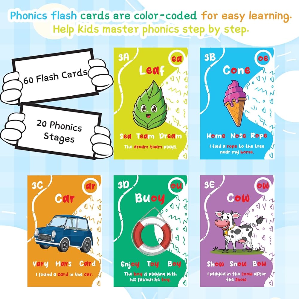Phonics Flash Cards Learn to Read, Phonics Games for Philippines | Ubuy