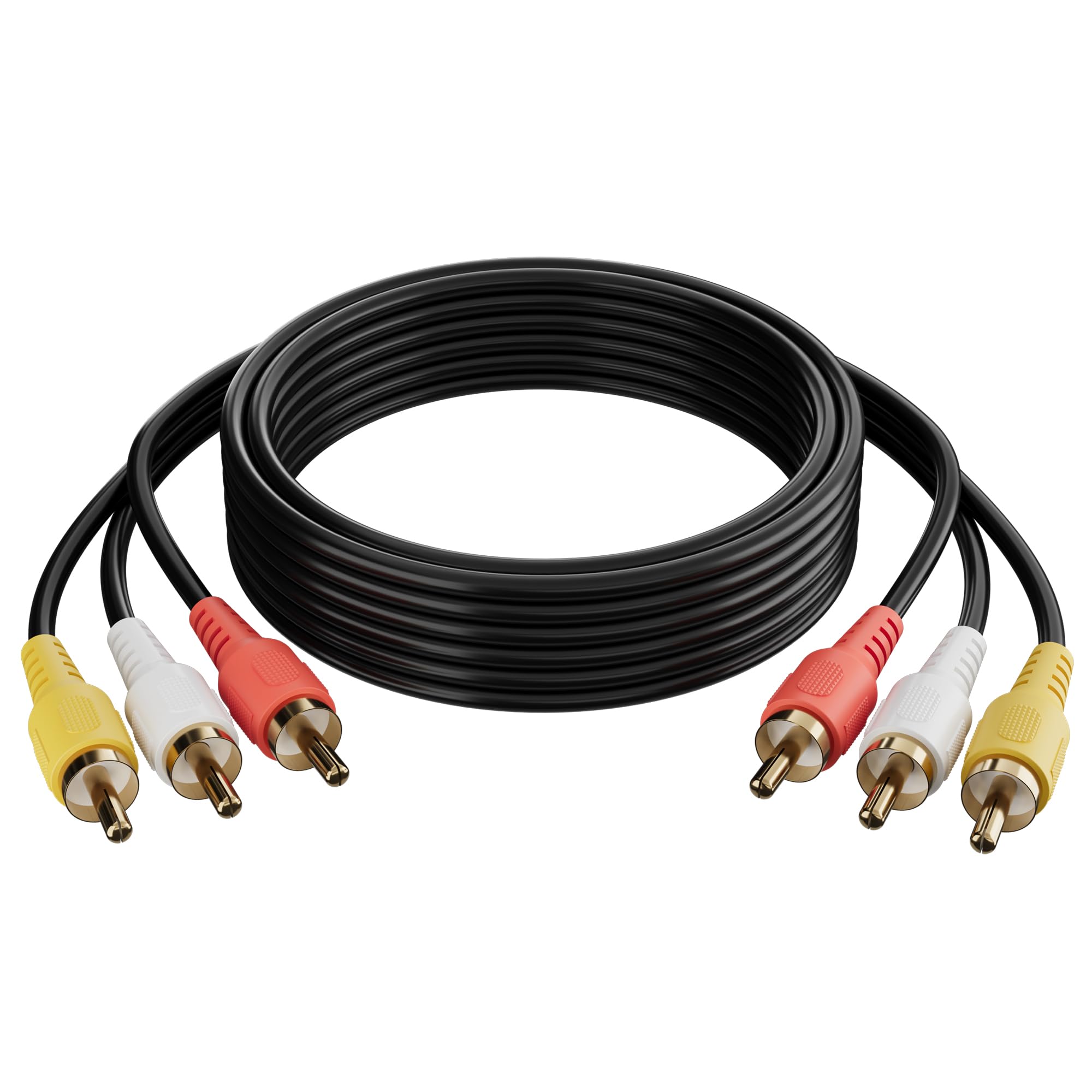 Snapklik.com : Adoreen 3 RCA Cable 10 Ft Audio Video Composite Male To ...