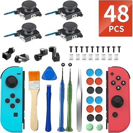 Amazon.com: Joycon Joystick Replacement 4 Pack, Replacement Joystick ...