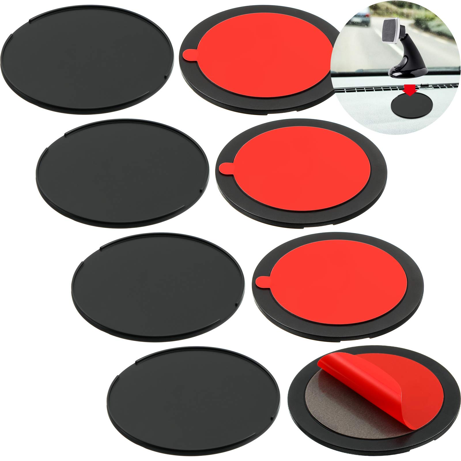 8 Pieces Disc Dashboard Pad Suction Cup Mounting Disc Adhesive ...