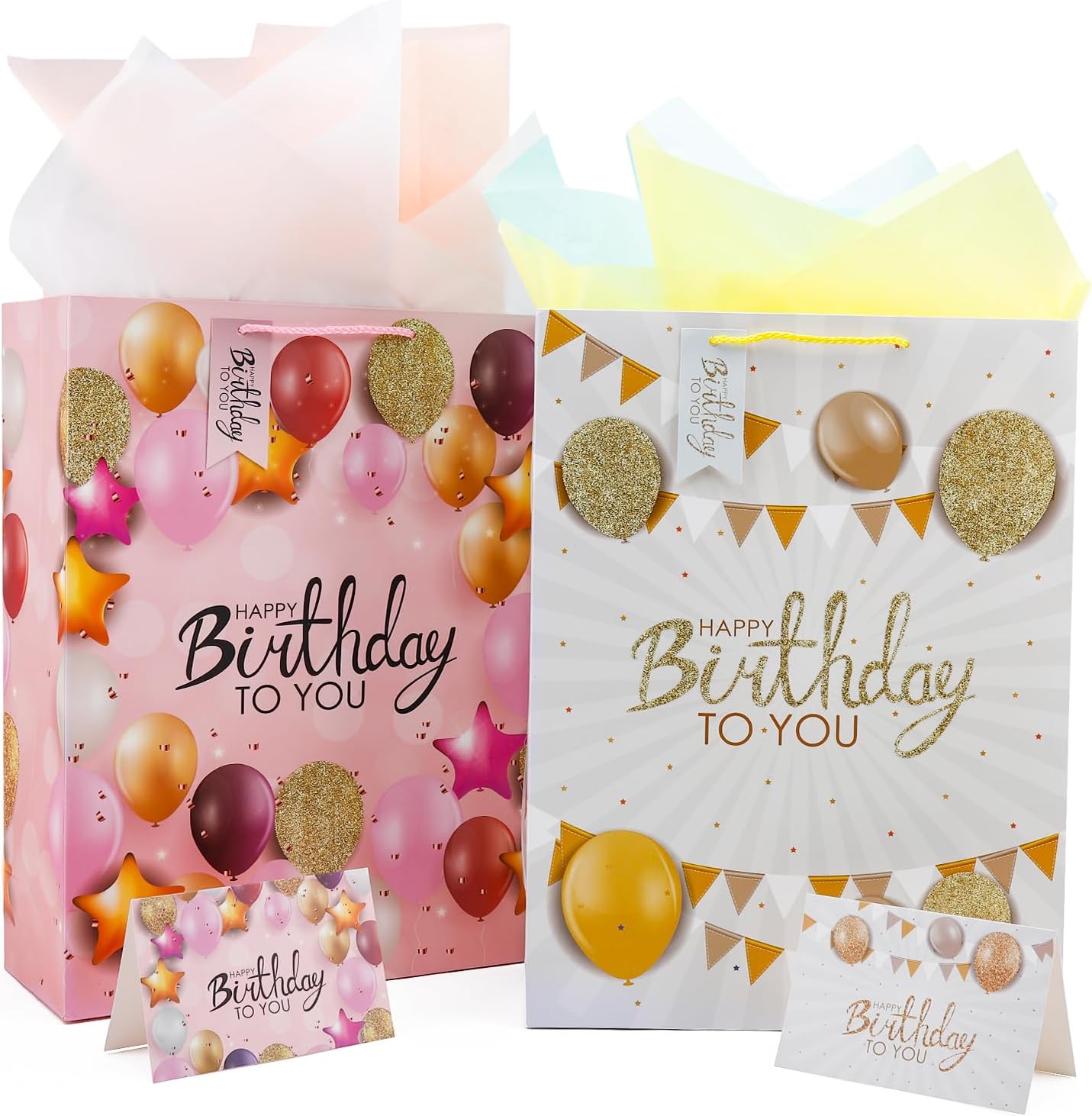 Amazon.com: Neatnsharp 2 Pack 17" Extra Large Birthday Gift Bag with ...