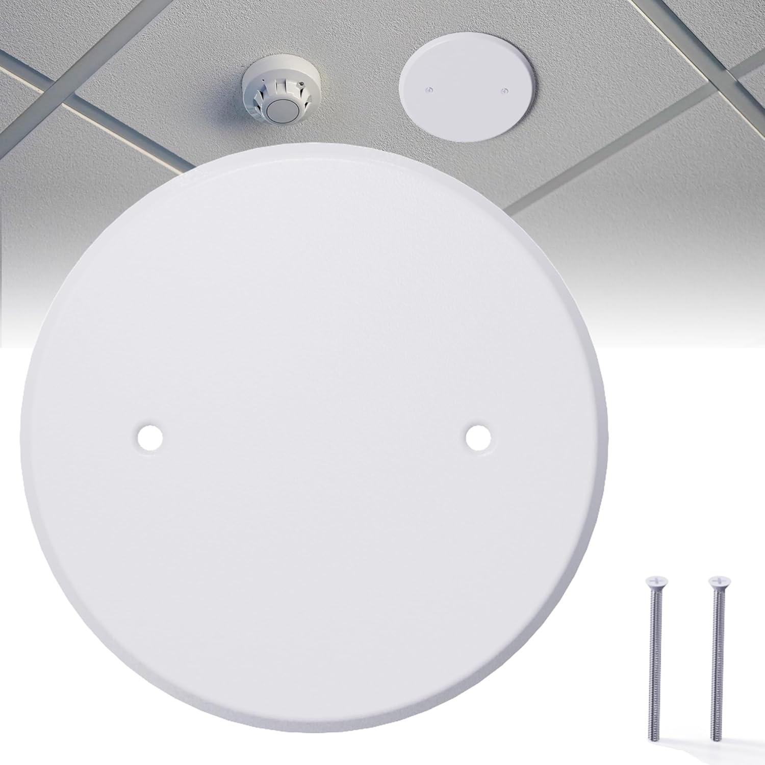 1 Pcs Ceiling Cover Plate, 5 inch Round Outlet Covers Plate For 3-1/2 ...