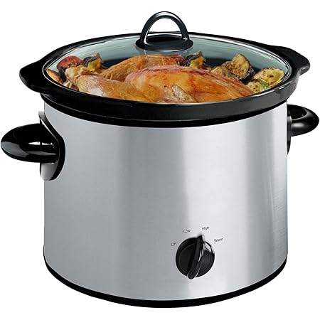 Amazon.com: 3-Quart Small Round Manual Slow Cooker - mini slow cookers ...
