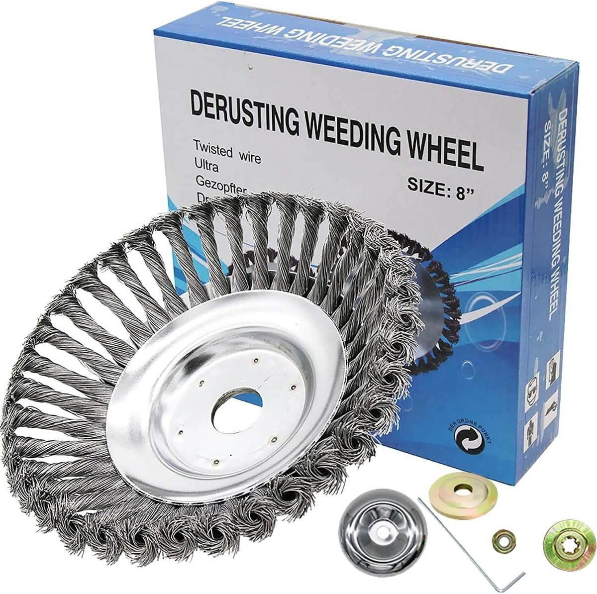 Amazon.com: EZTRONICSCORP Rotary Weed Brush, Steel Wire Brush Cutter ...