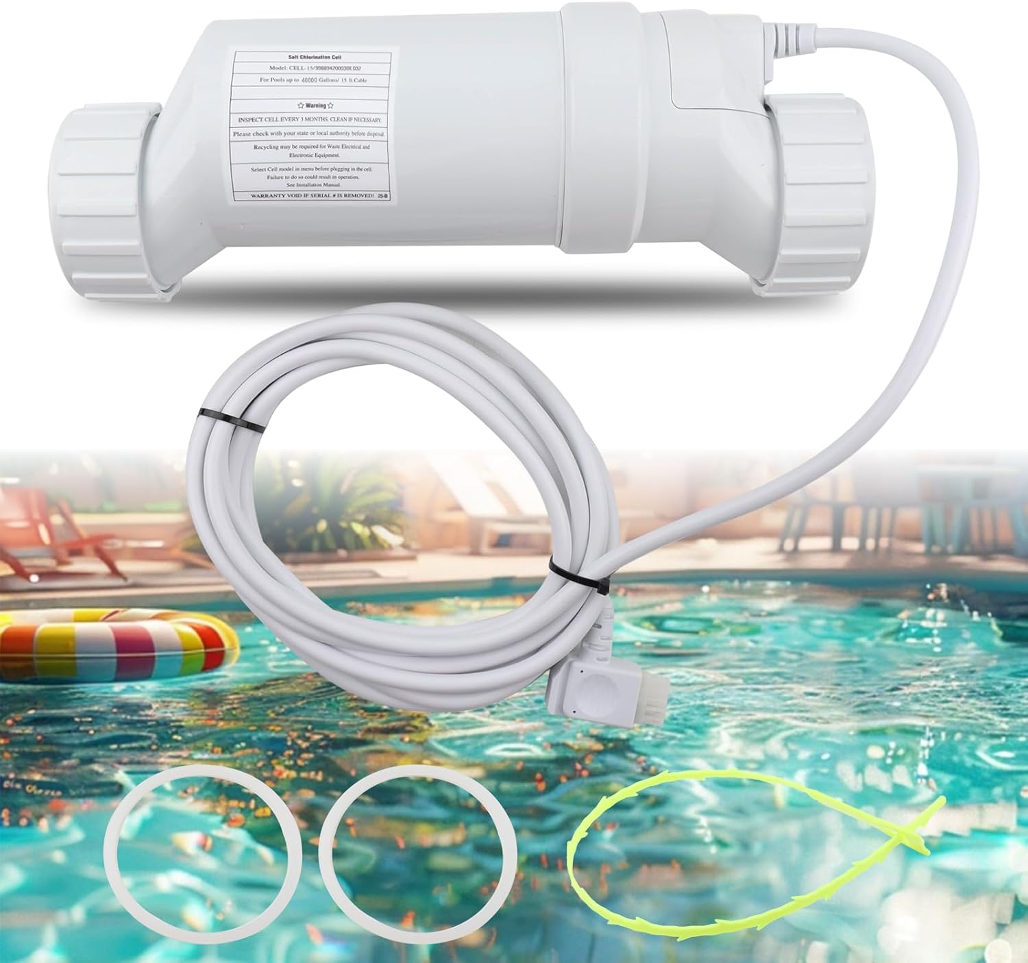 Amazon.com: T-CELL-15 Salt Cell Chlorinator Generator Replacement Part ...