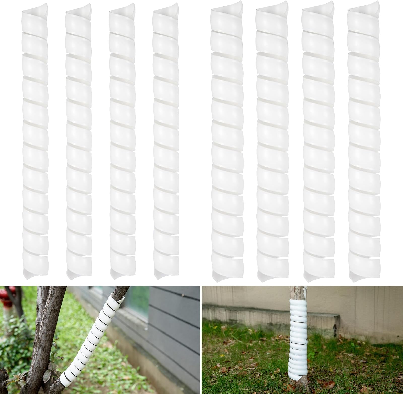 Amazon.com : 4PCS PVC Tree Trunk Protector,Resizable New Tree ...