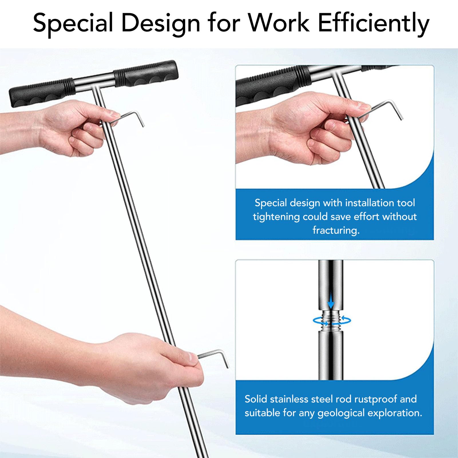 Ground Penetrating Radar 48 Inch Stainless Steel Soil Probe Rod ...