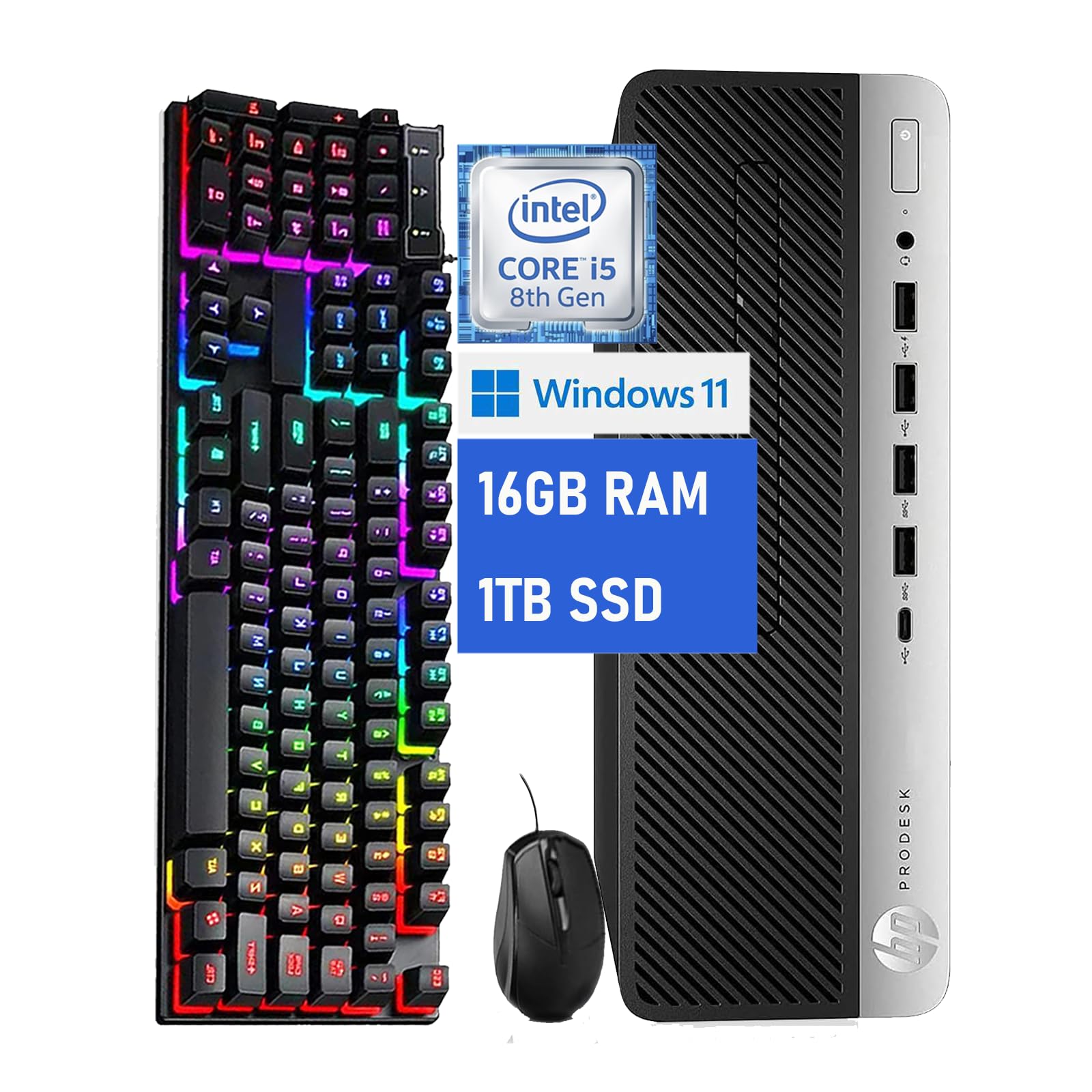 Amazon.com: HP ProDesk 600 G4 SFF Home and Business Desktop Black ...