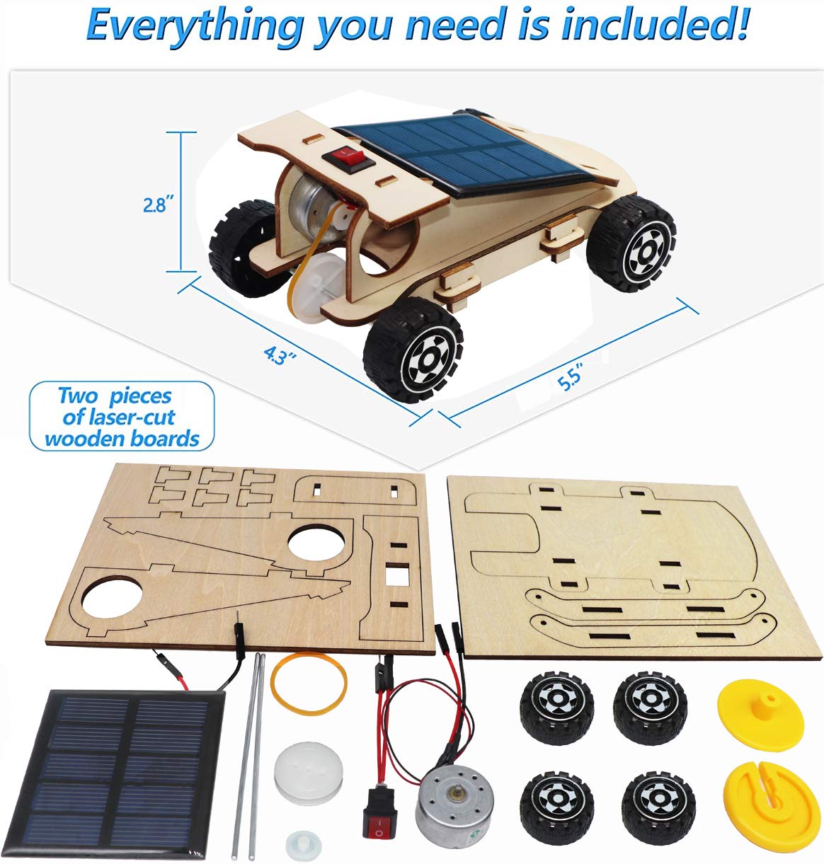DIY Wooden Kids Science Experiment Kits-Remote Control Off Road Tracked ...