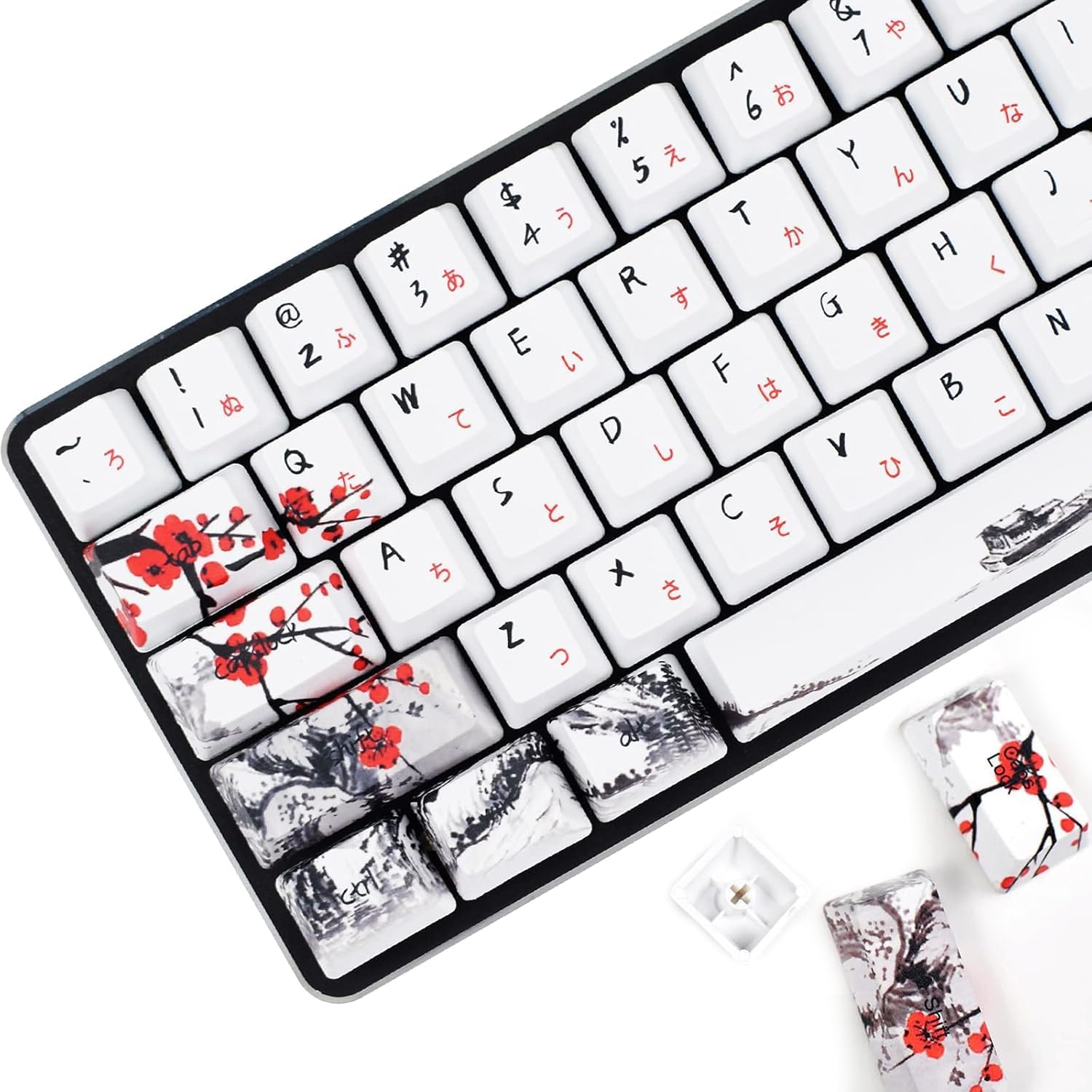 MOLGRIA Plum Blossom Keycaps Mechanical Gaming Keyboards, Custom PBT ...