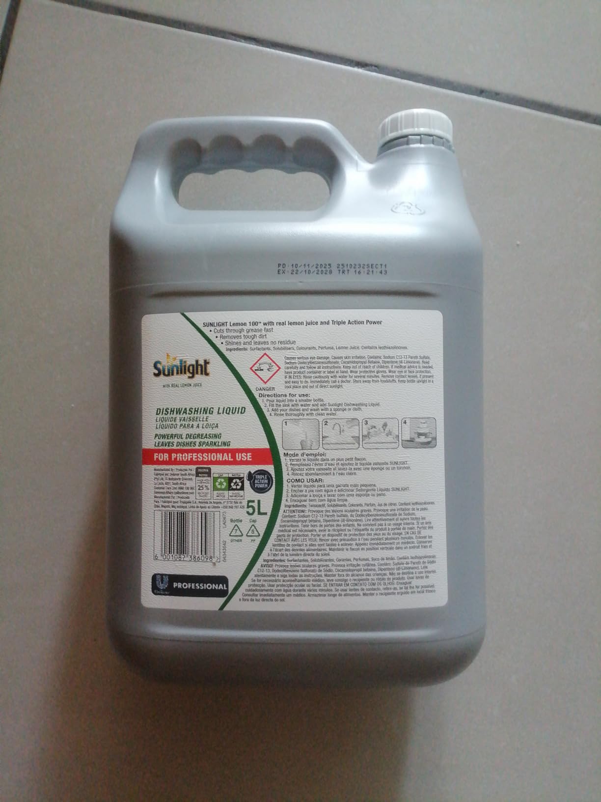 Sunlight Professional Regular Dishwashing Liquid 5L : Amazon.co.za ...