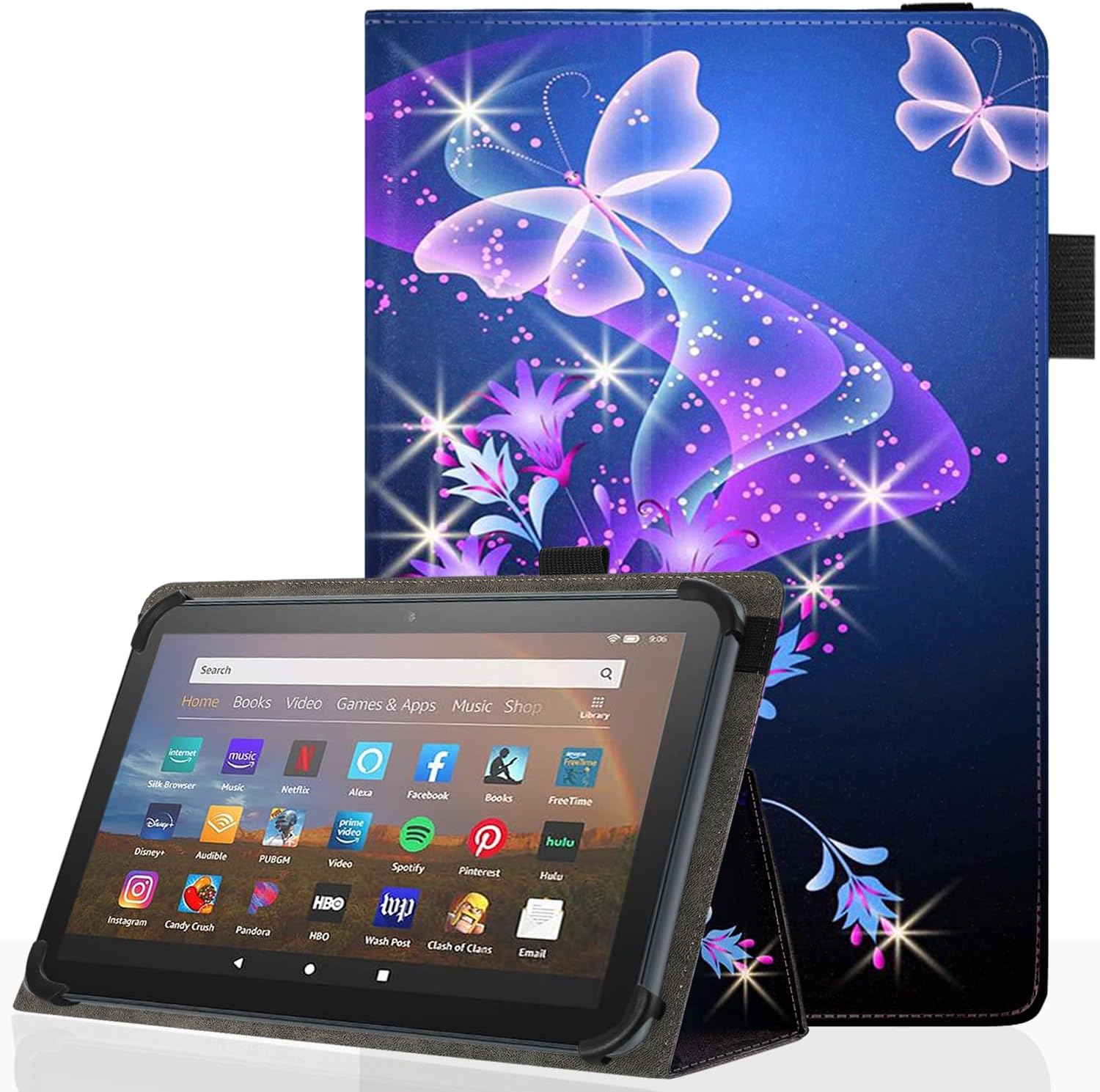 Amazon.com: Pudiceva Universal Case for 7.5-9.0 inch Tablet,Slim Folio ...
