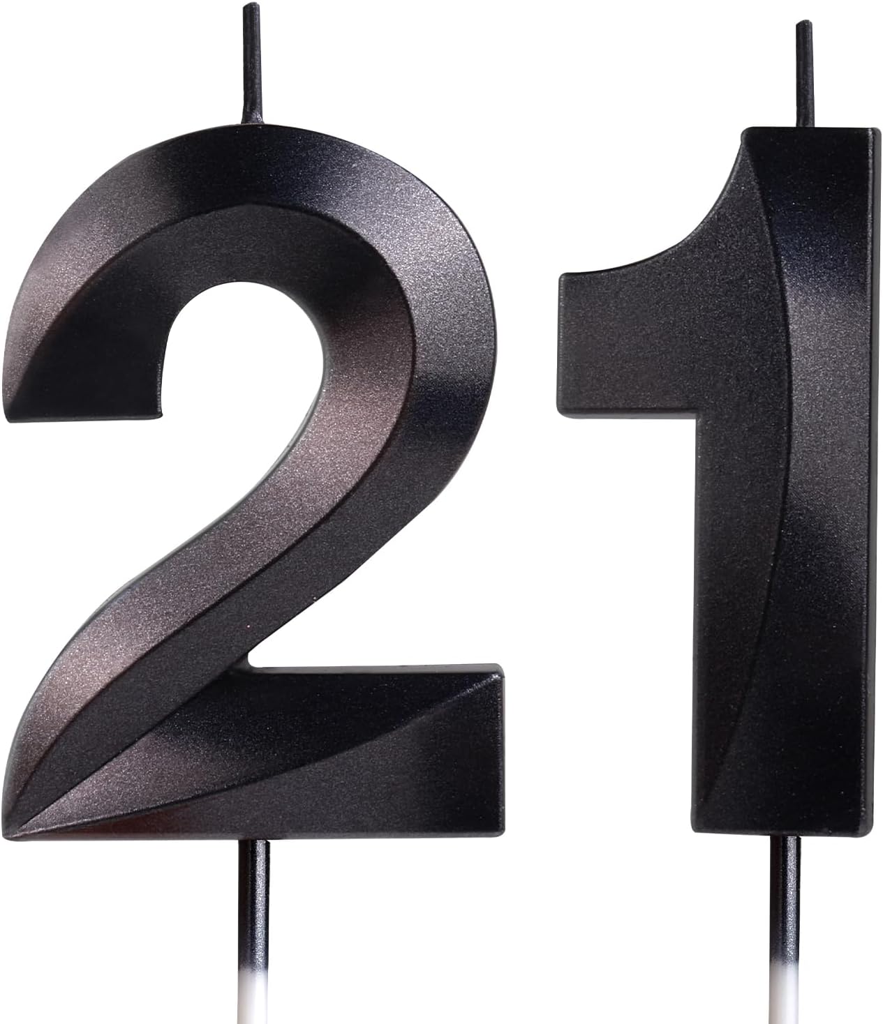 21st Birthday Candles Gold Number 21 Candles for Birthday Cake, Gold 21 ...