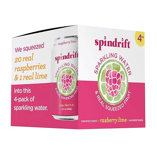 Snapklik.com : Spindrift Sparkling Water, Raspberry Lime Flavored, Made