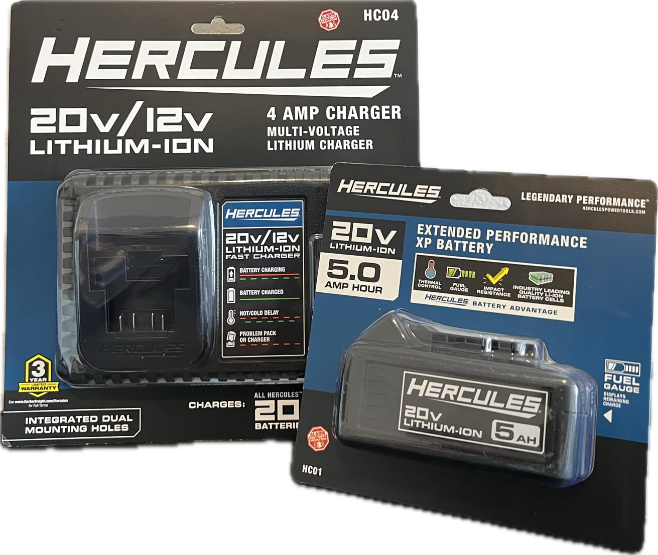 Kit Hercules 20V/12V Lithium-Ion Fast Battery Charging and Hercules 20V ...