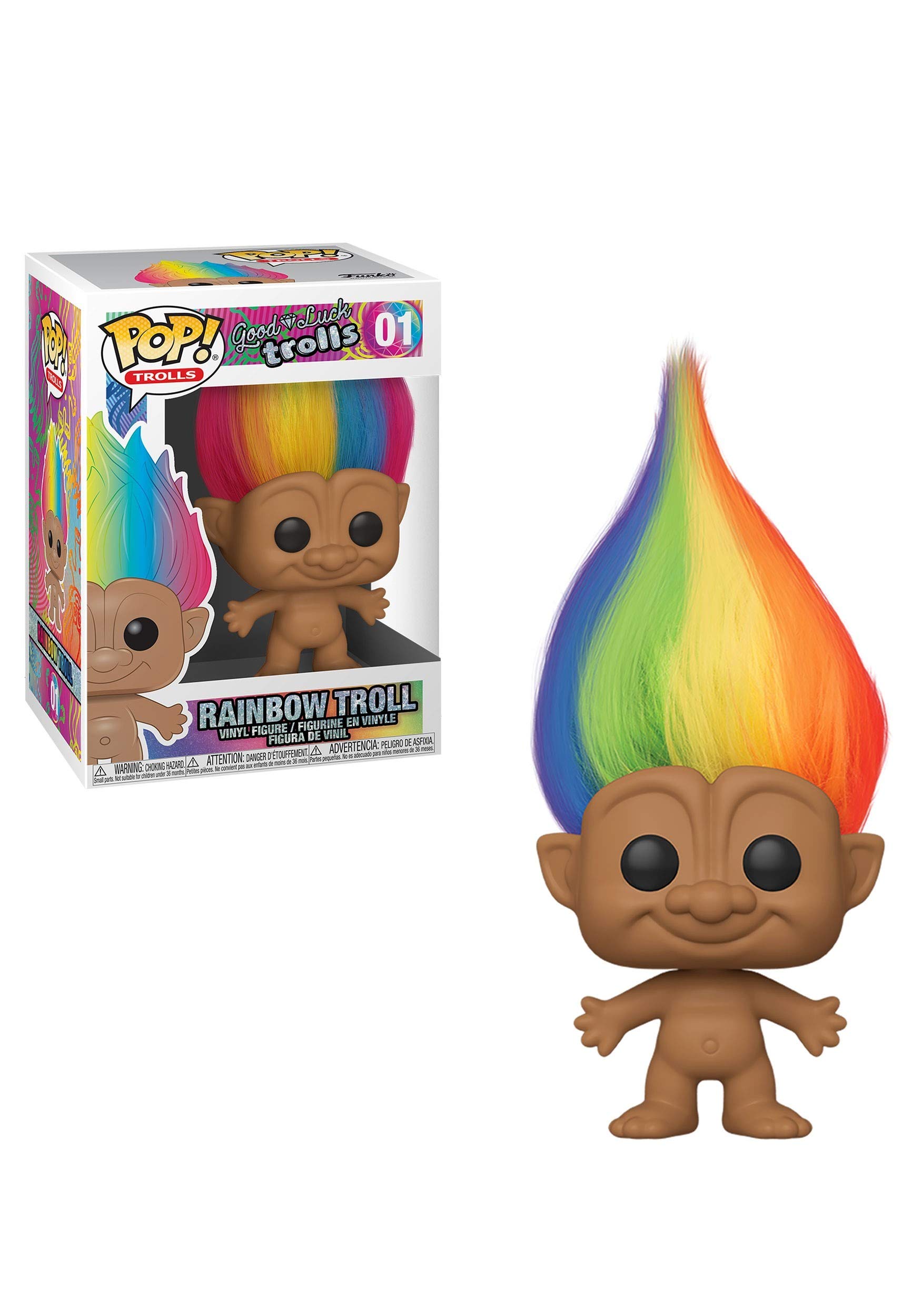 Amazon.com: Funko Pop! Trolls: Trolls Classic - 10" Troll Multicolored ...
