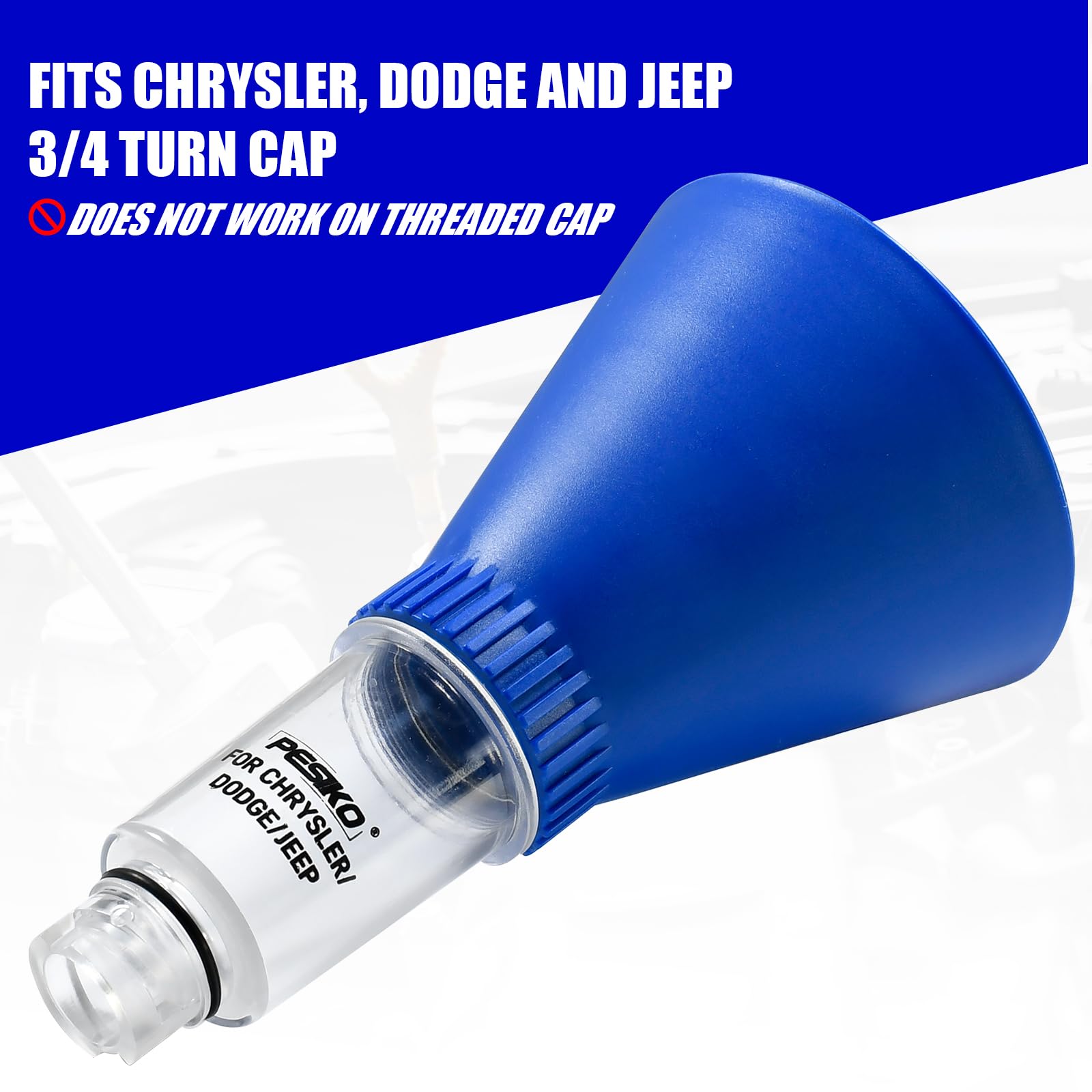 Snapklik.com : PESIKO Engine Oil Funnel Spill-Free Hands-Free Compatible