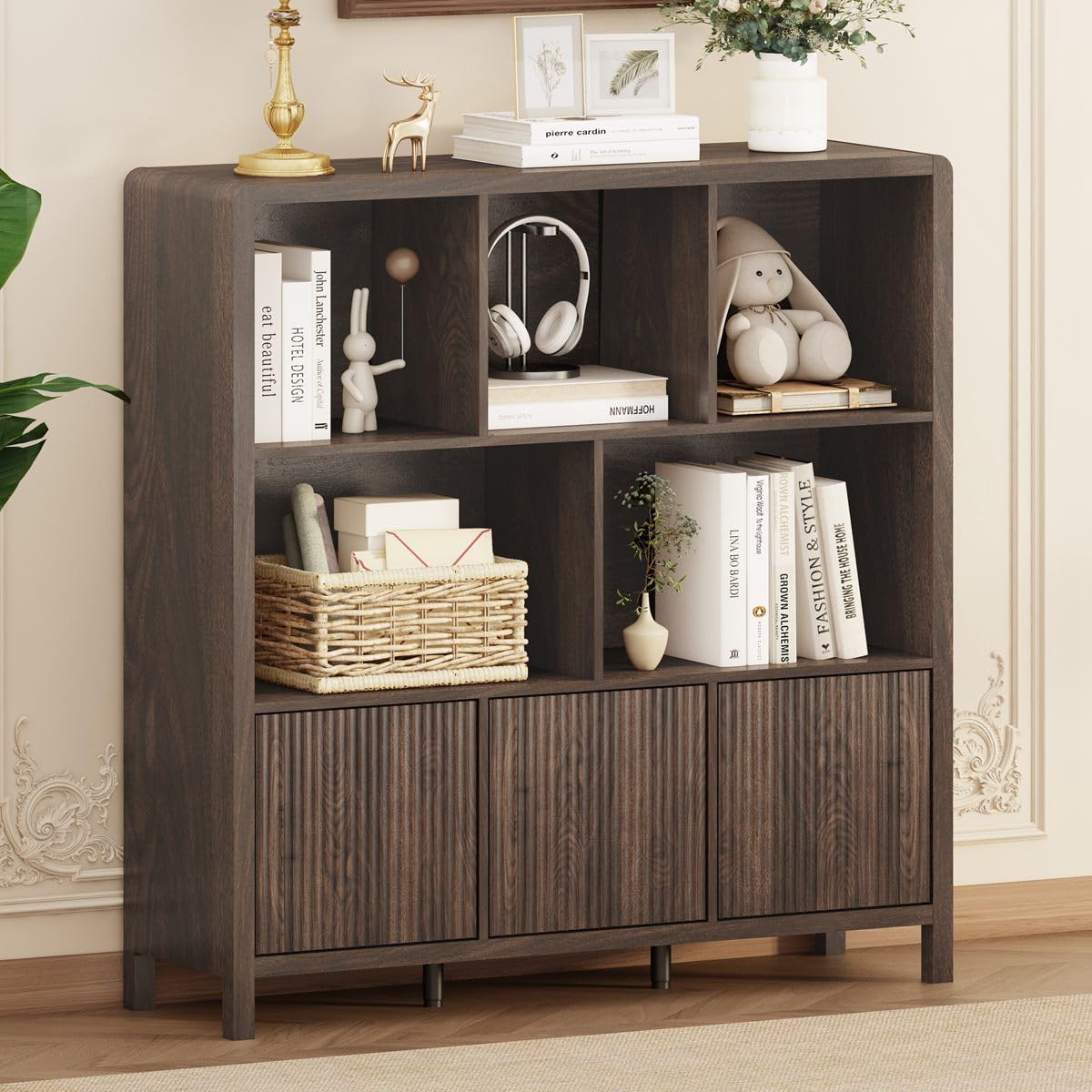 Amazon.com: FATORRI 8 Cube Storage Organizer Bookshelf, Rustic Wood ...