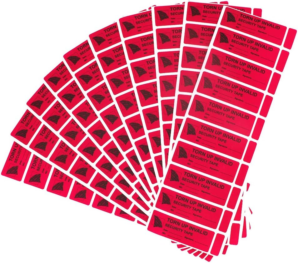 100pcs Tamper Evident Security Stickers Tape Resistant Labels Seals ...