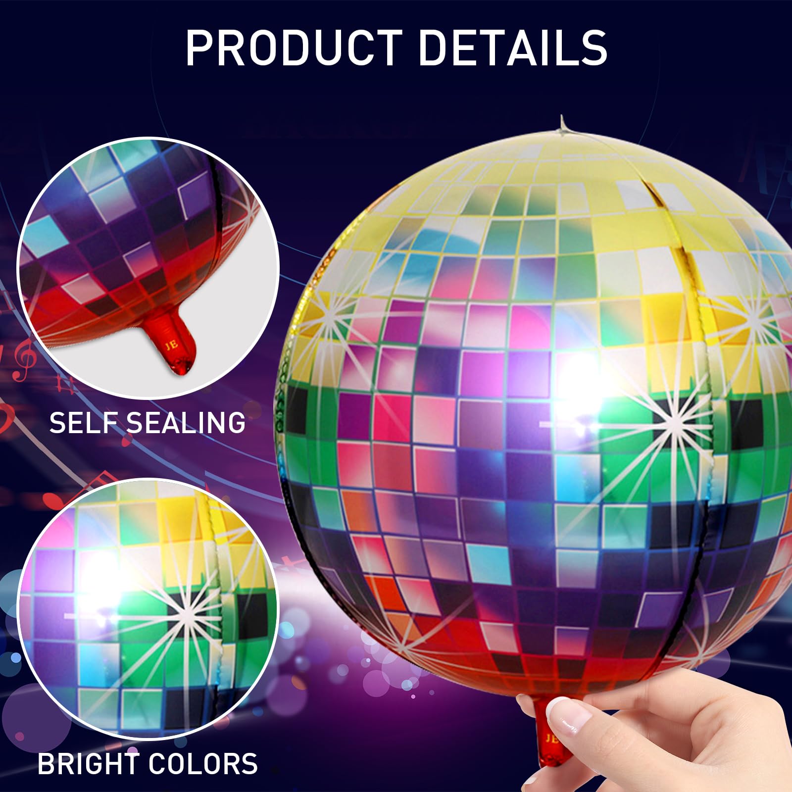 Disco Ball Balloons,Party Balloons,9PCS Disco Balloons, 22 Inches ...