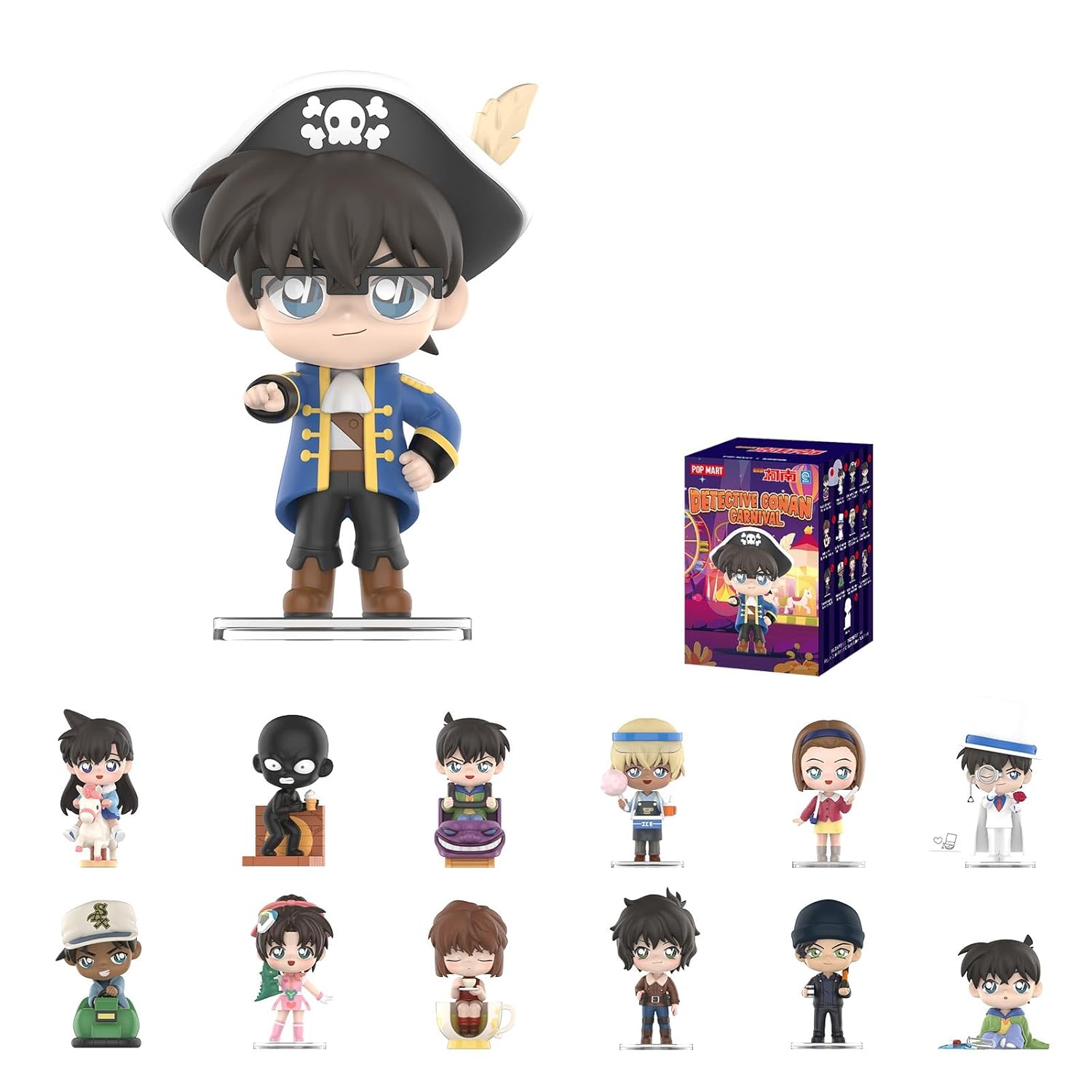 POP MART Detective Conan Case Closed Carnival Series Blind Box Figures ...