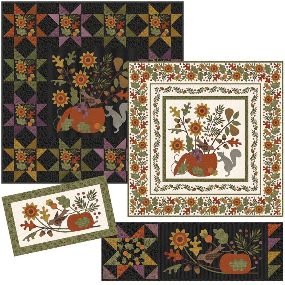 Amazon.com: Bonnie Sullivan Autumn Harvest Flannel Panel Play Quilt Kit ...