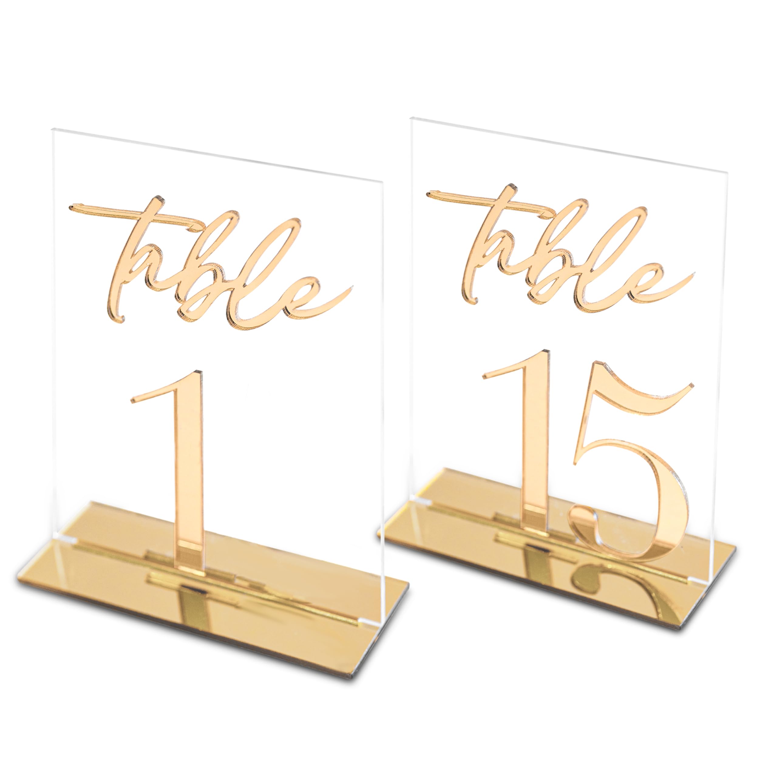 Amazon.com: Table Numbers, Table Numbers for Wedding Reception, Acrylic ...