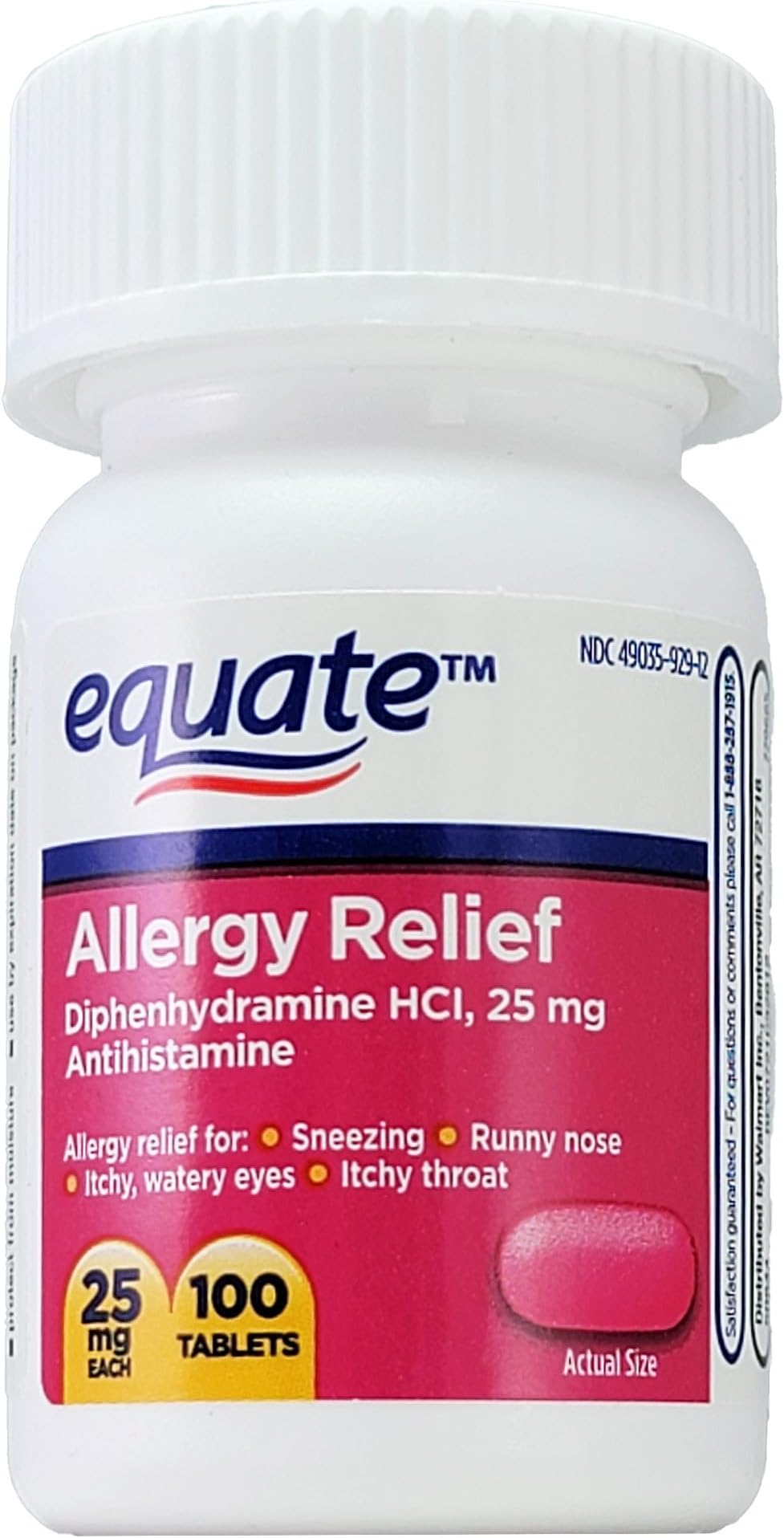 Amazon.com: Healthy Surplus Equate Allergy Relief Diphenhydramine HCL ...