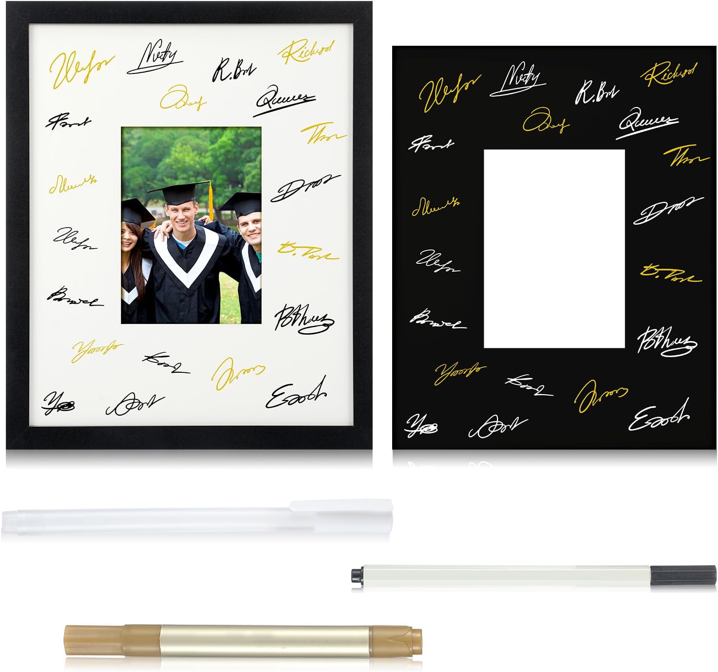 Amazon.com - Qunclay 11x14 Graduation Signature Picture Frame with 5x7 ...