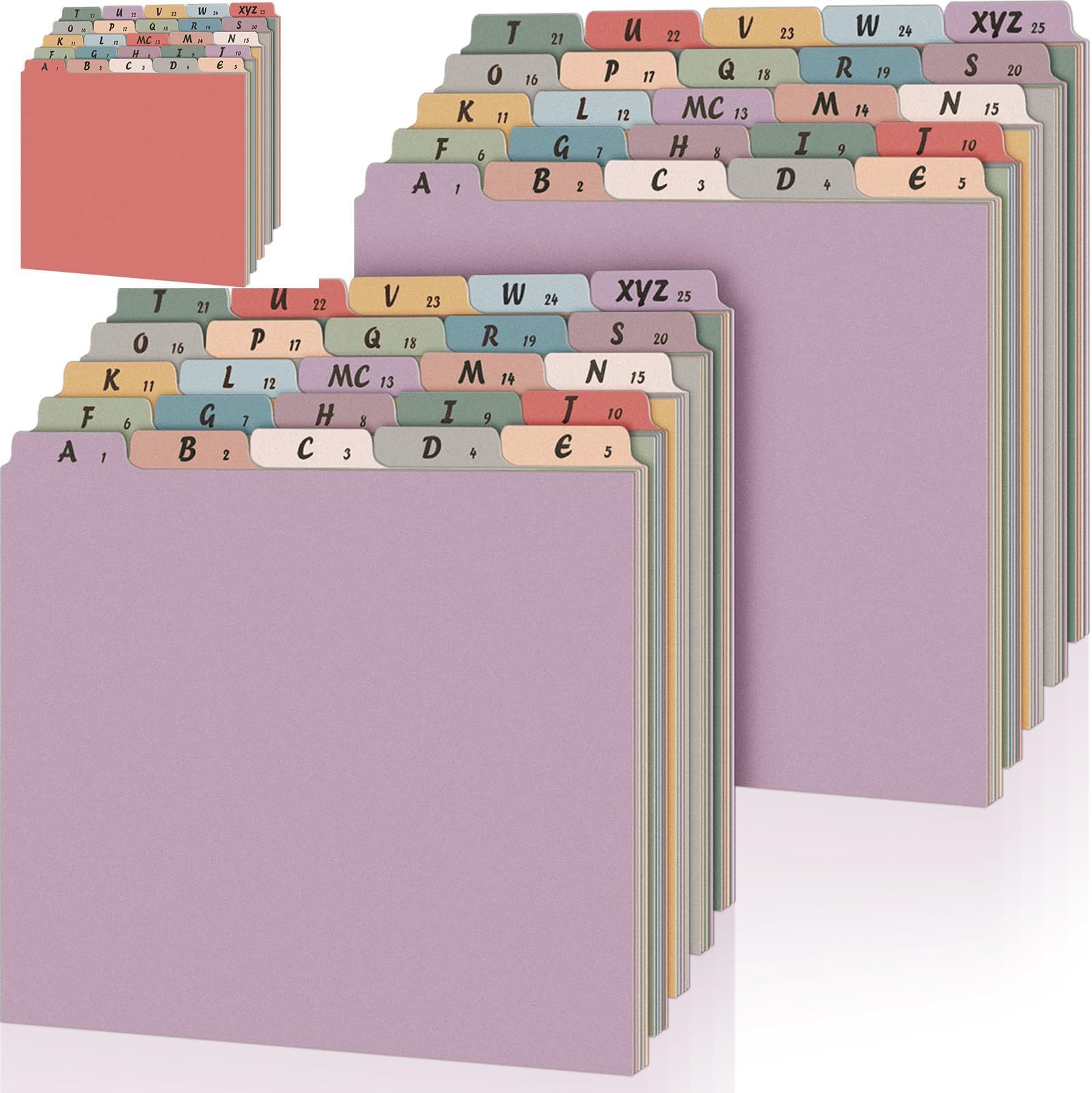 Amazon.com : Noveread 75 Pcs A-Z Alphabet Top Tab File Guides Set ...